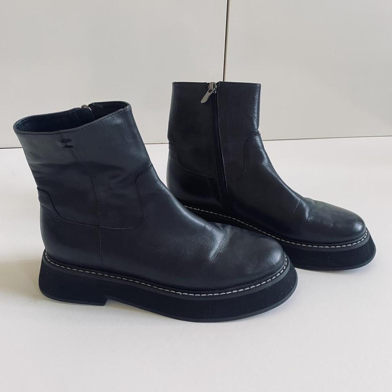 2 Baia Vista from Zomp leather boots with white... - Depop