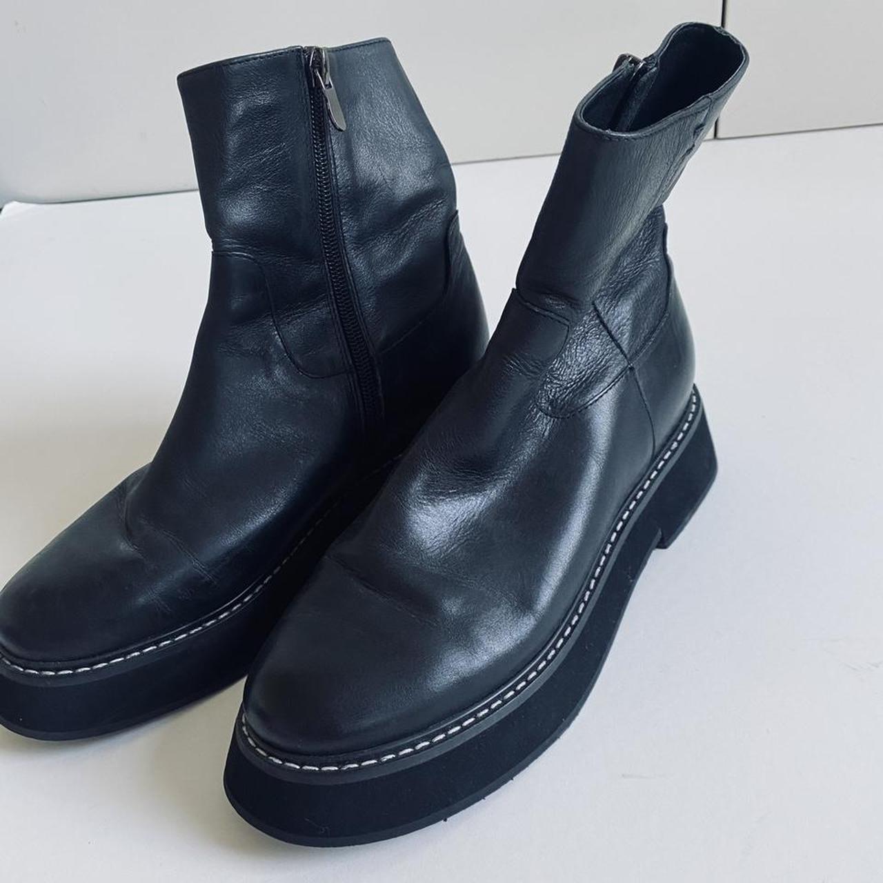 2 Baia Vista from Zomp leather boots with white... - Depop