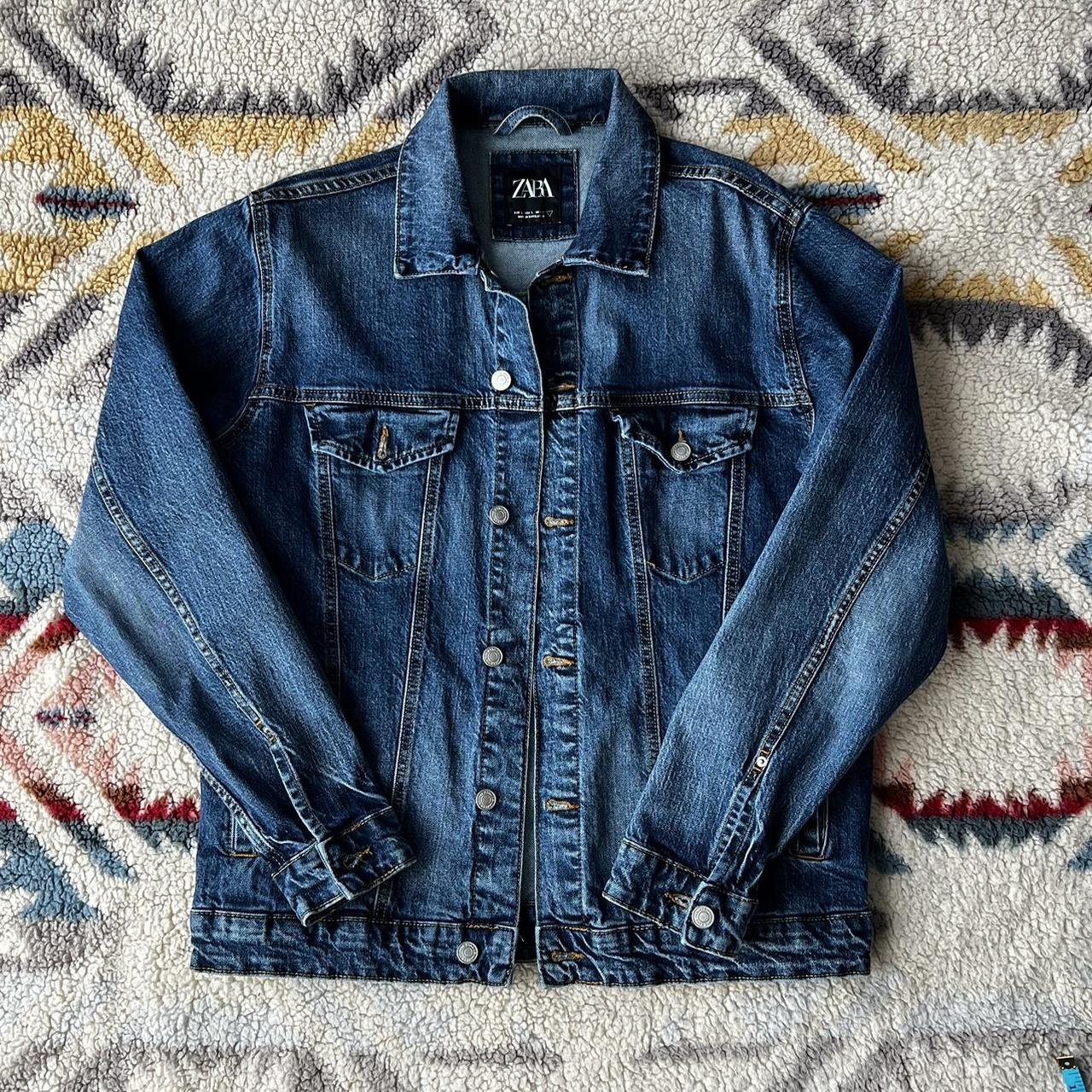 Zara Men's Navy Jacket | Depop