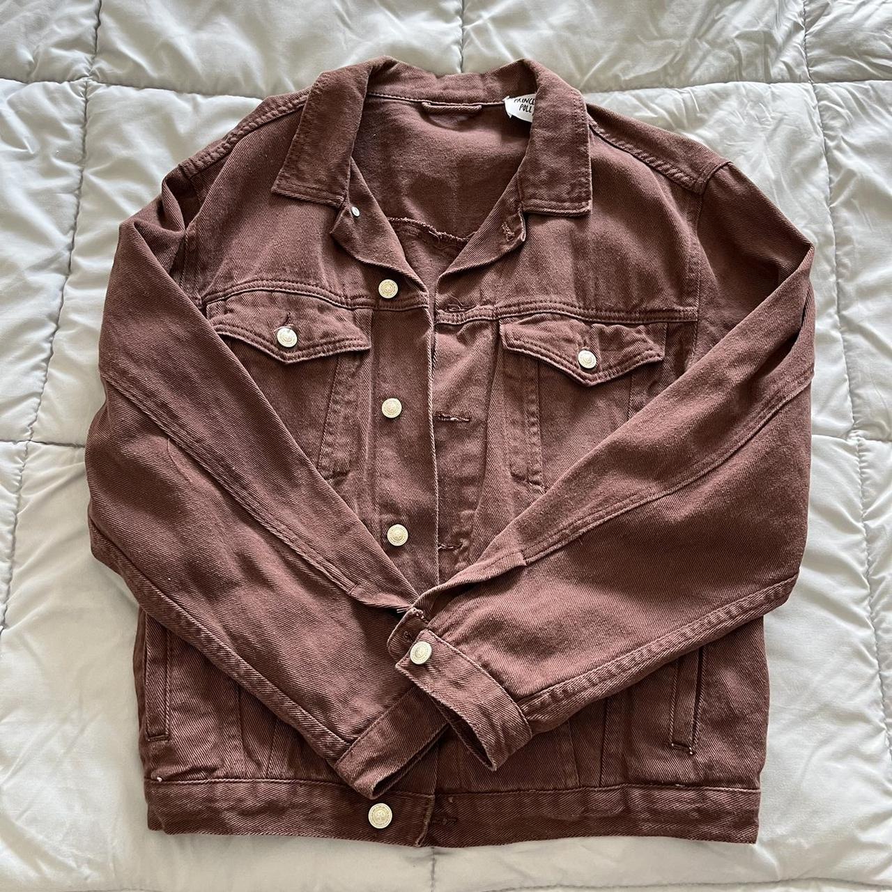 Princess Polly Western Denim Jacket Dark Brown •... - Depop