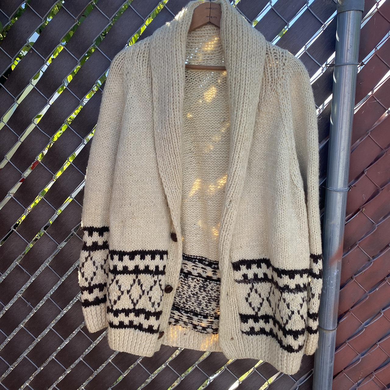Vintage wool acrylic cardigan Looks a lot like the... - Depop