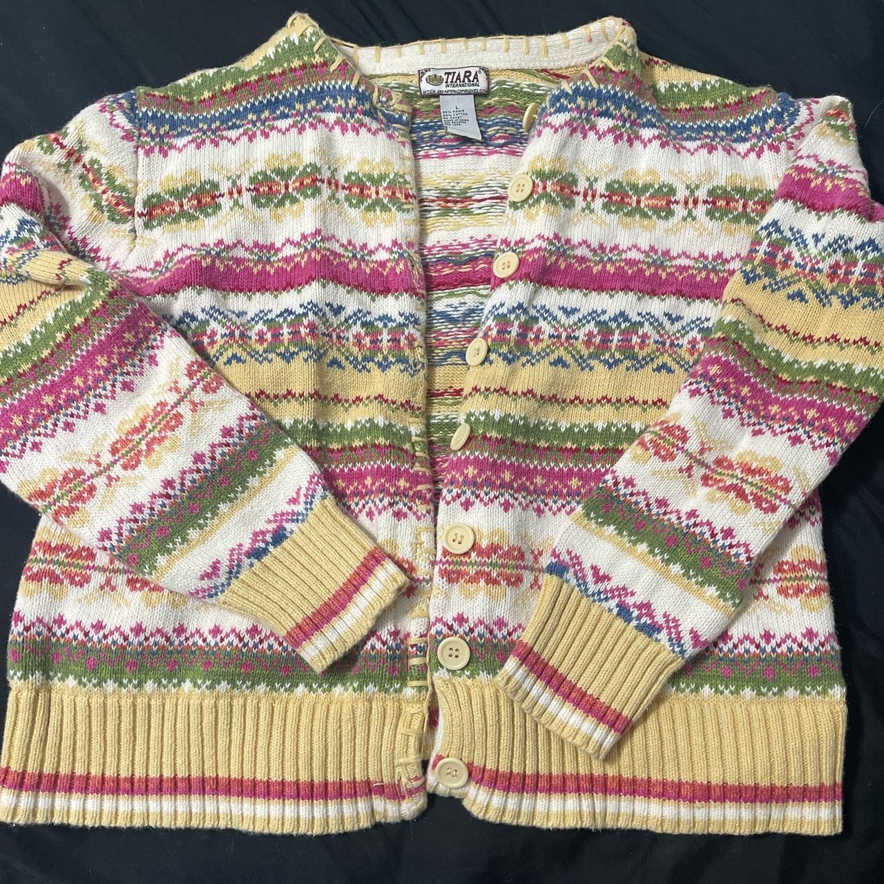 super cute grandma style sweater! perfect for that... - Depop