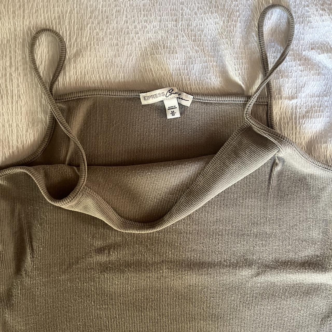 olive green tank top - Depop