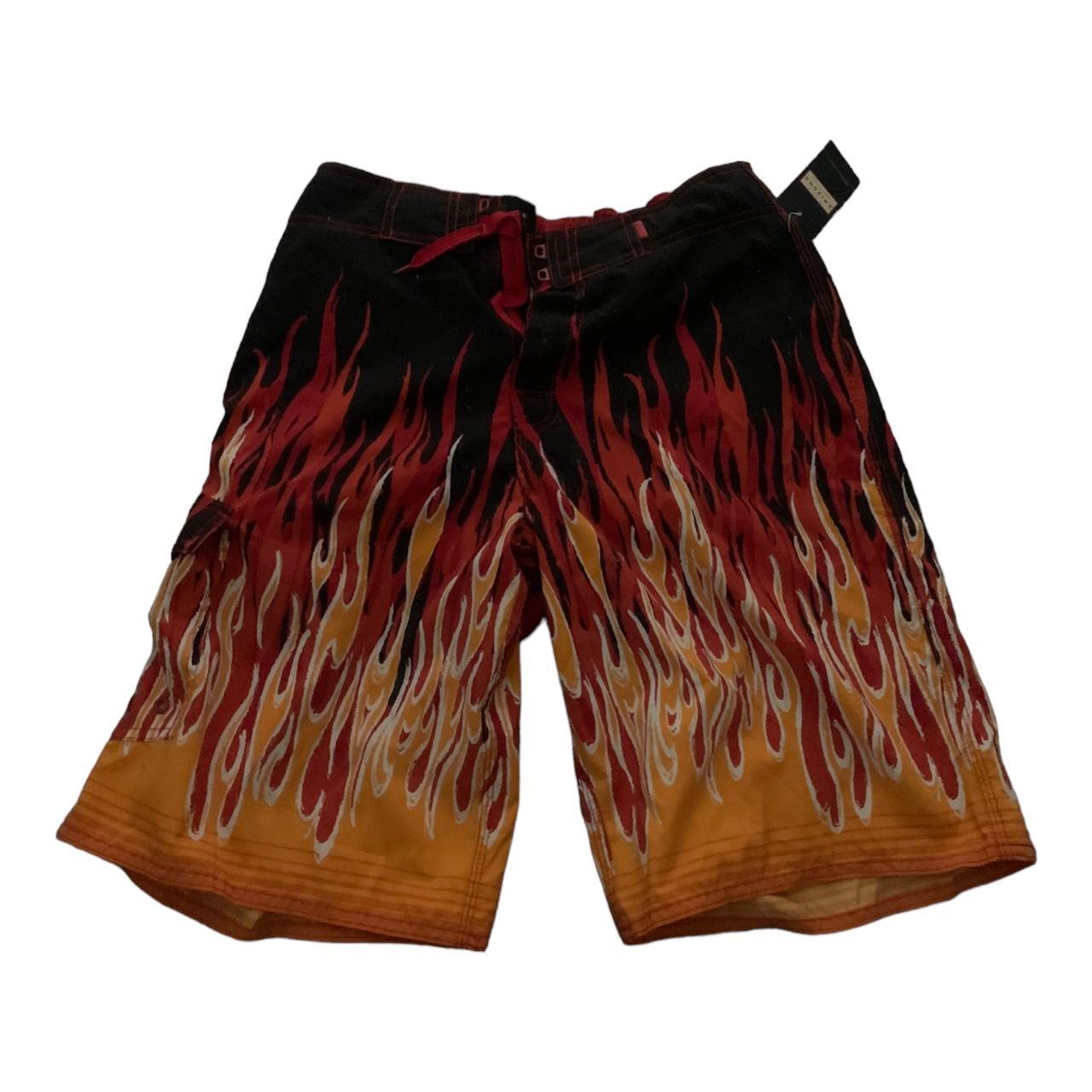 Flame swim trunks #flames #y2k... - Depop