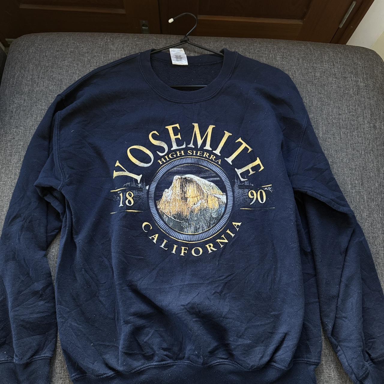 Navy blue Yosemite National Park sweater #gym... | Depop