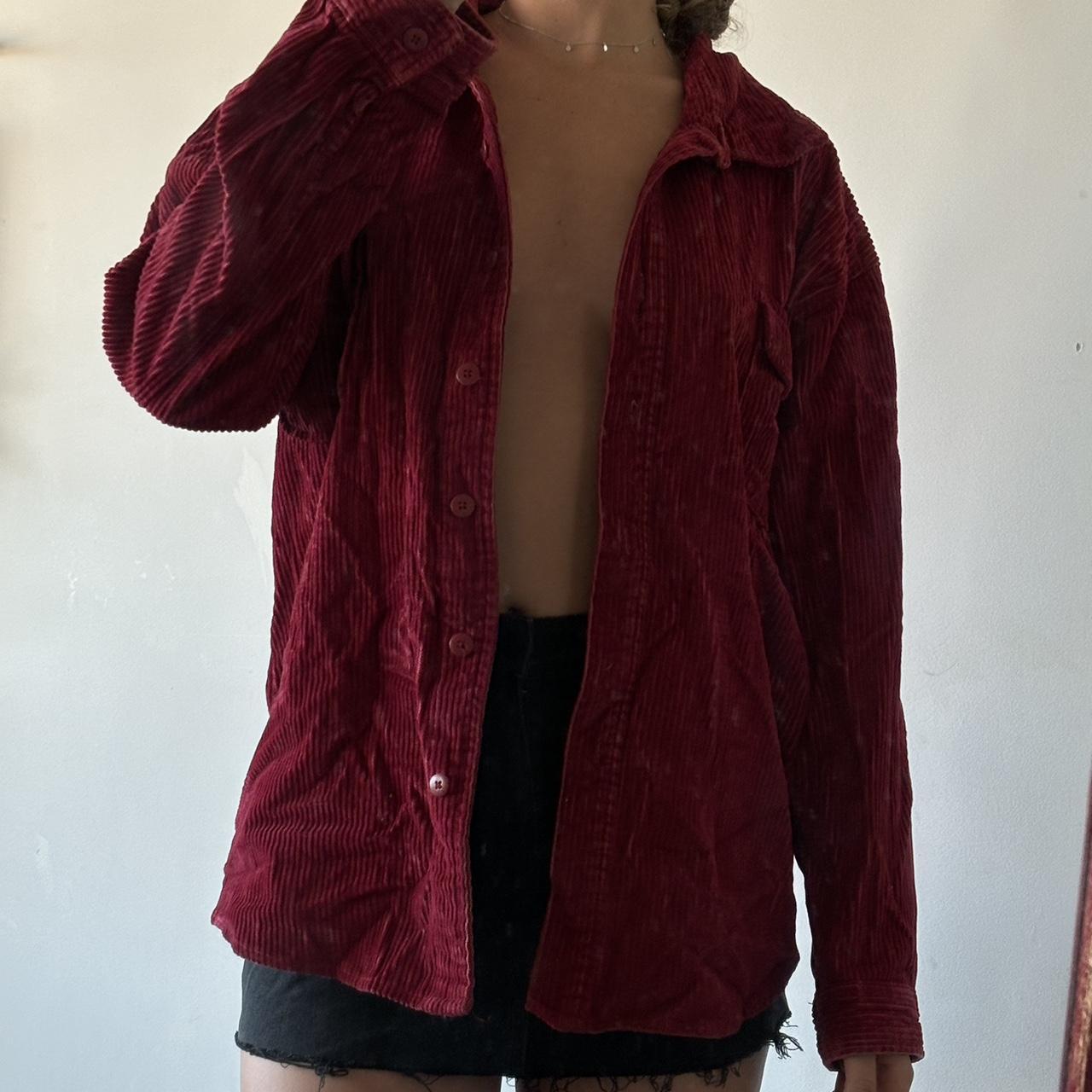 Vintage red cord jacket In good condition , no... - Depop