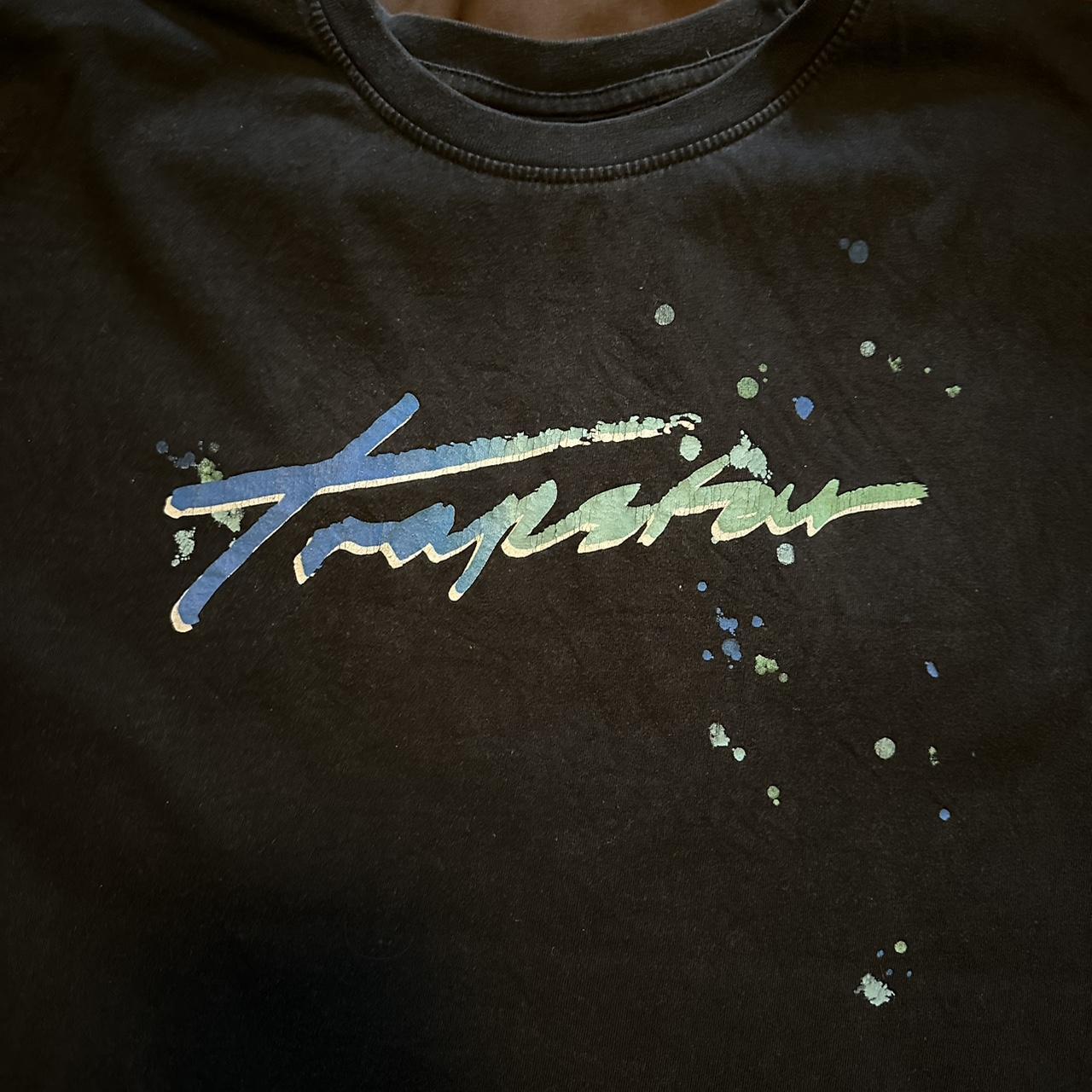 Black trapstar paint splatter Slight cracking in... - Depop