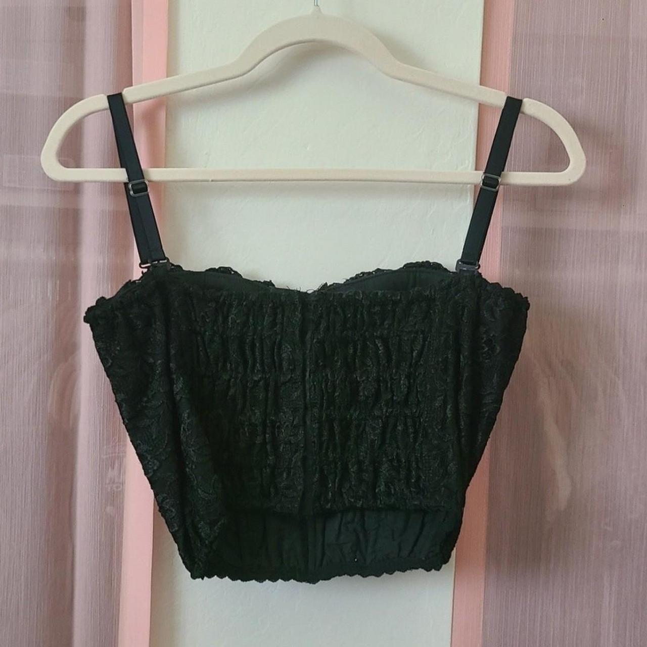 Black Beaded Corset has adjustable straps and full... - Depop