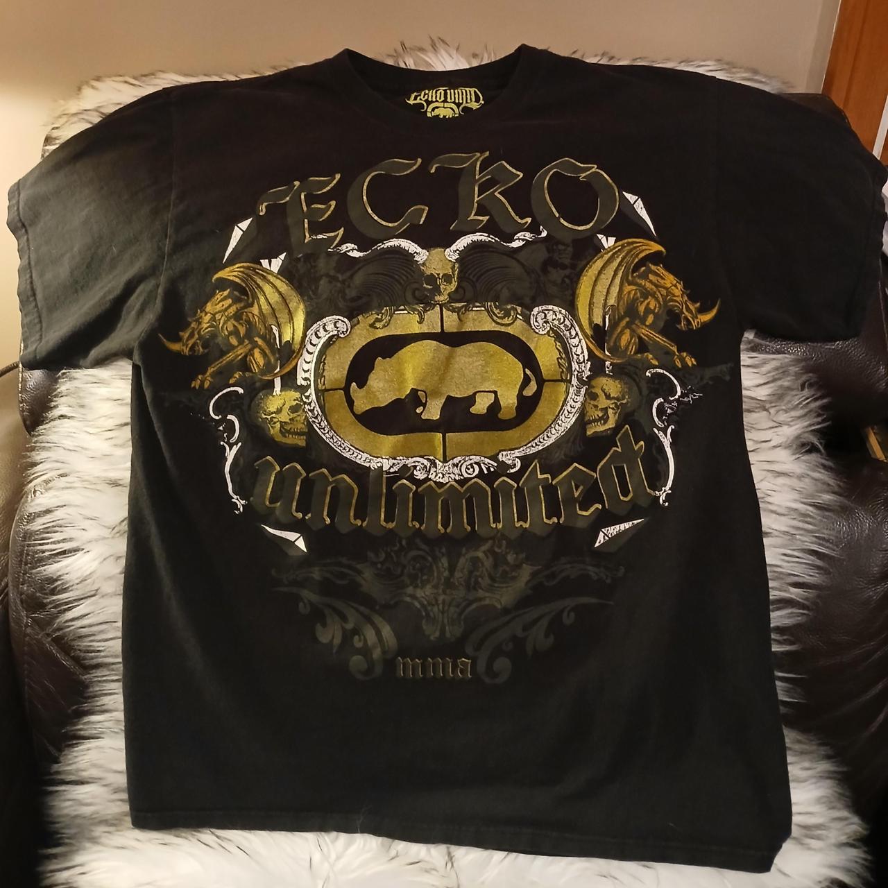 Black MMA style ecko unltd tee large - Depop