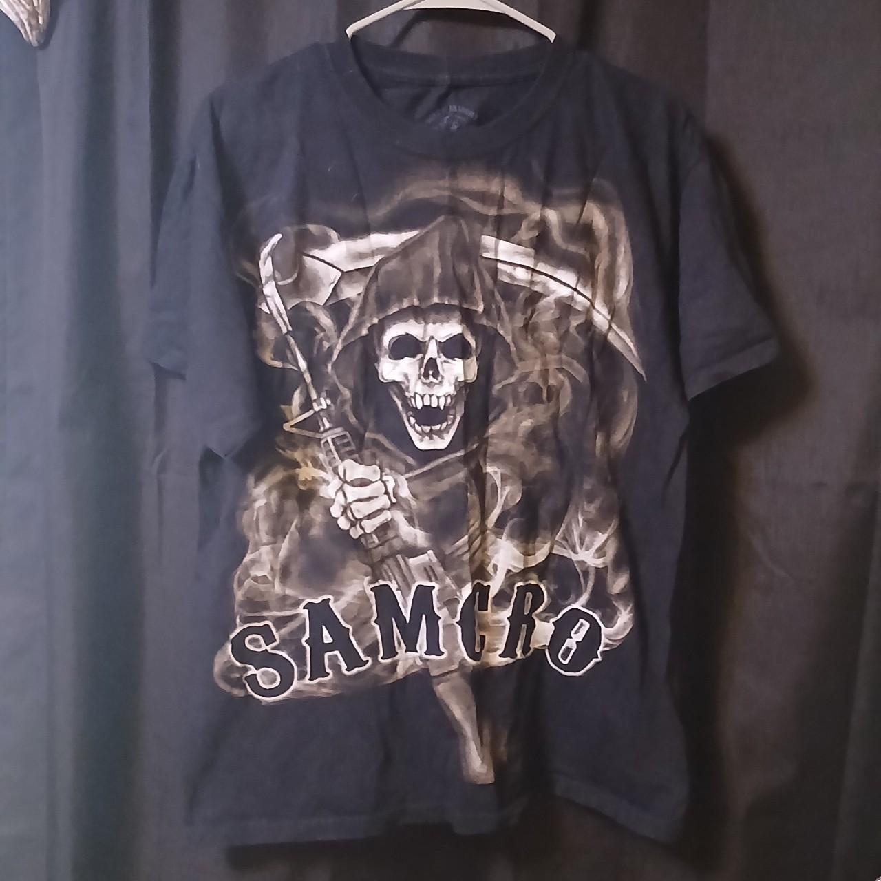 sons of anarchy SAMCRO grim reaper tee i wash before... - Depop