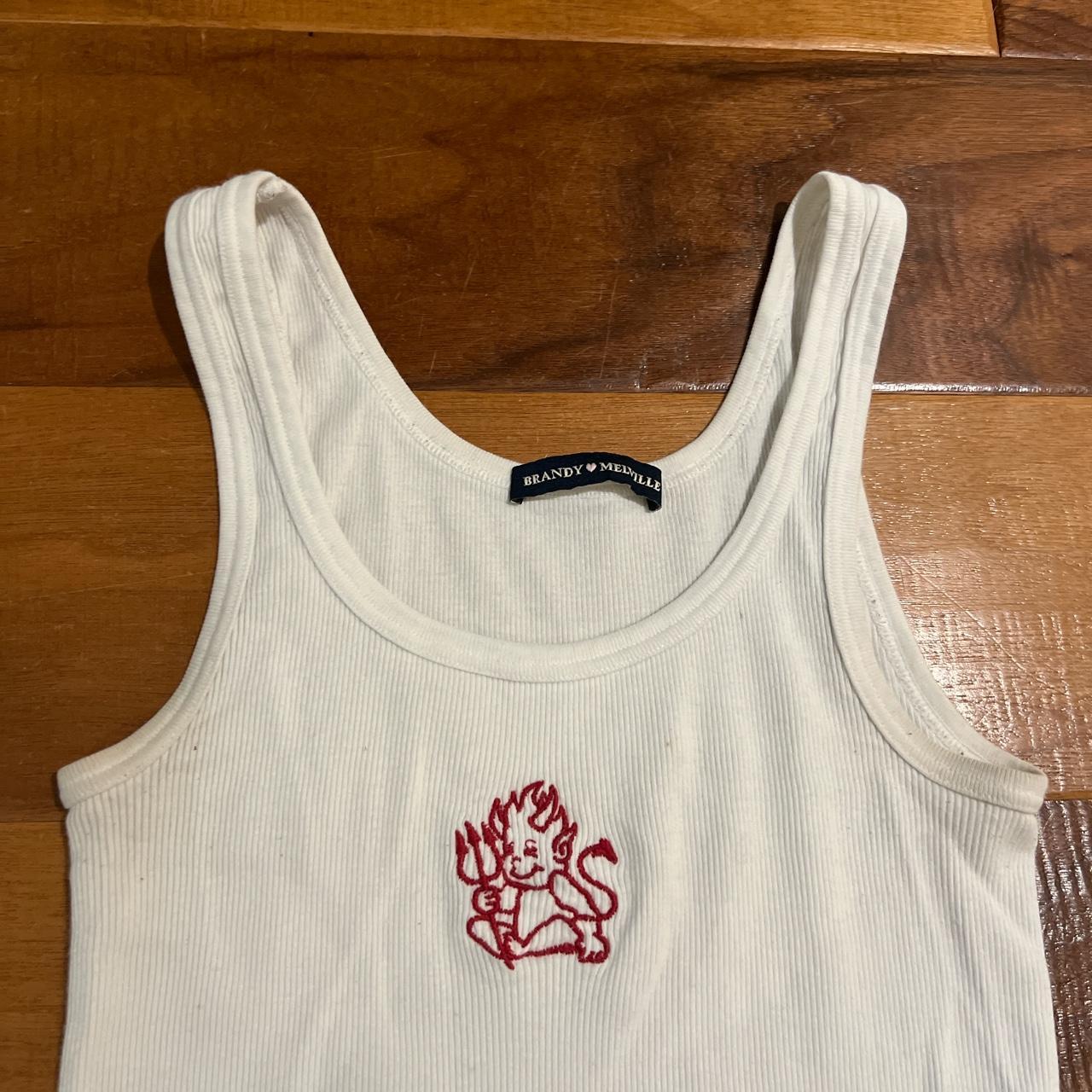 Brandy Melville embroidered Devil tank One size,... - Depop