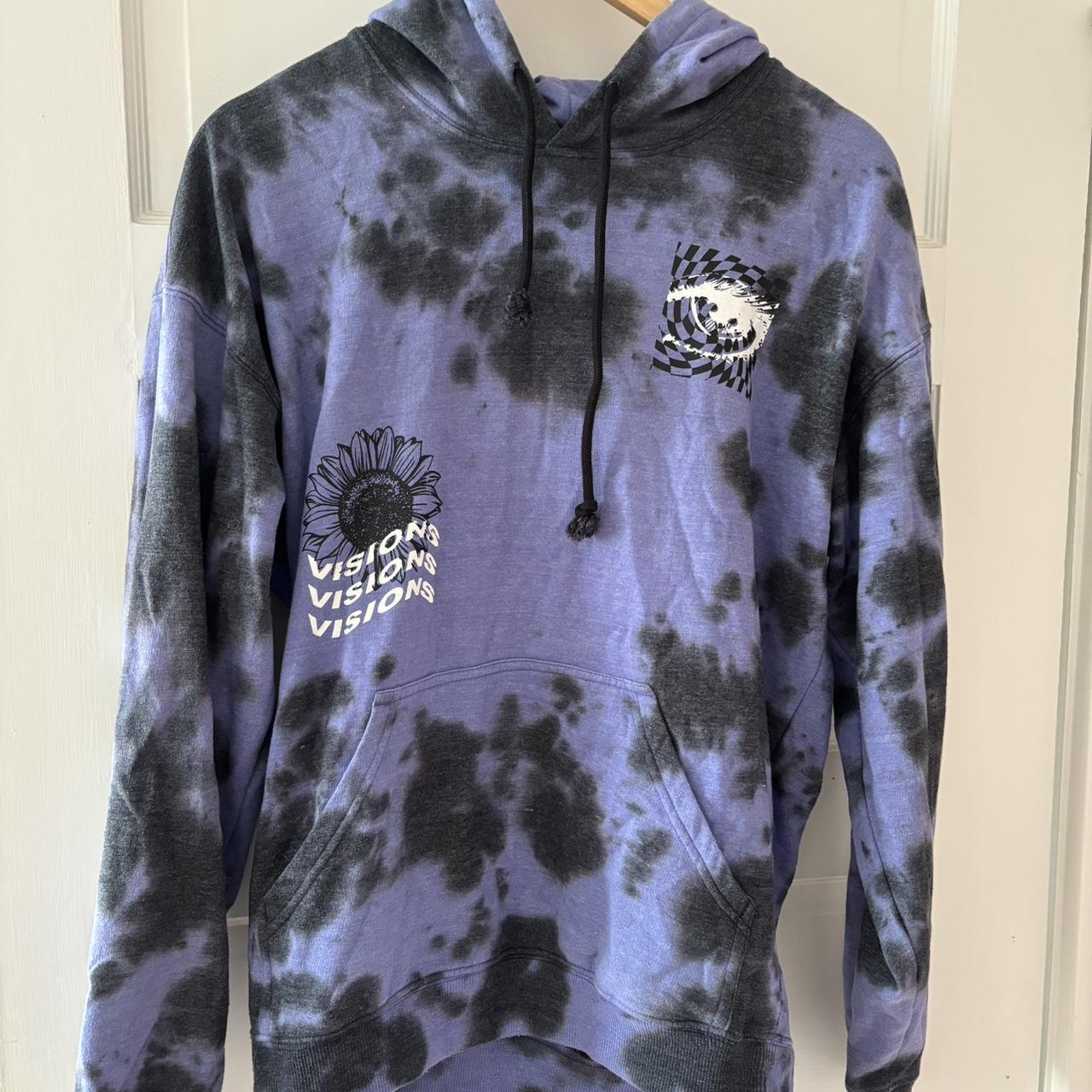 Neon riot tye die hoodie sz M - Depop