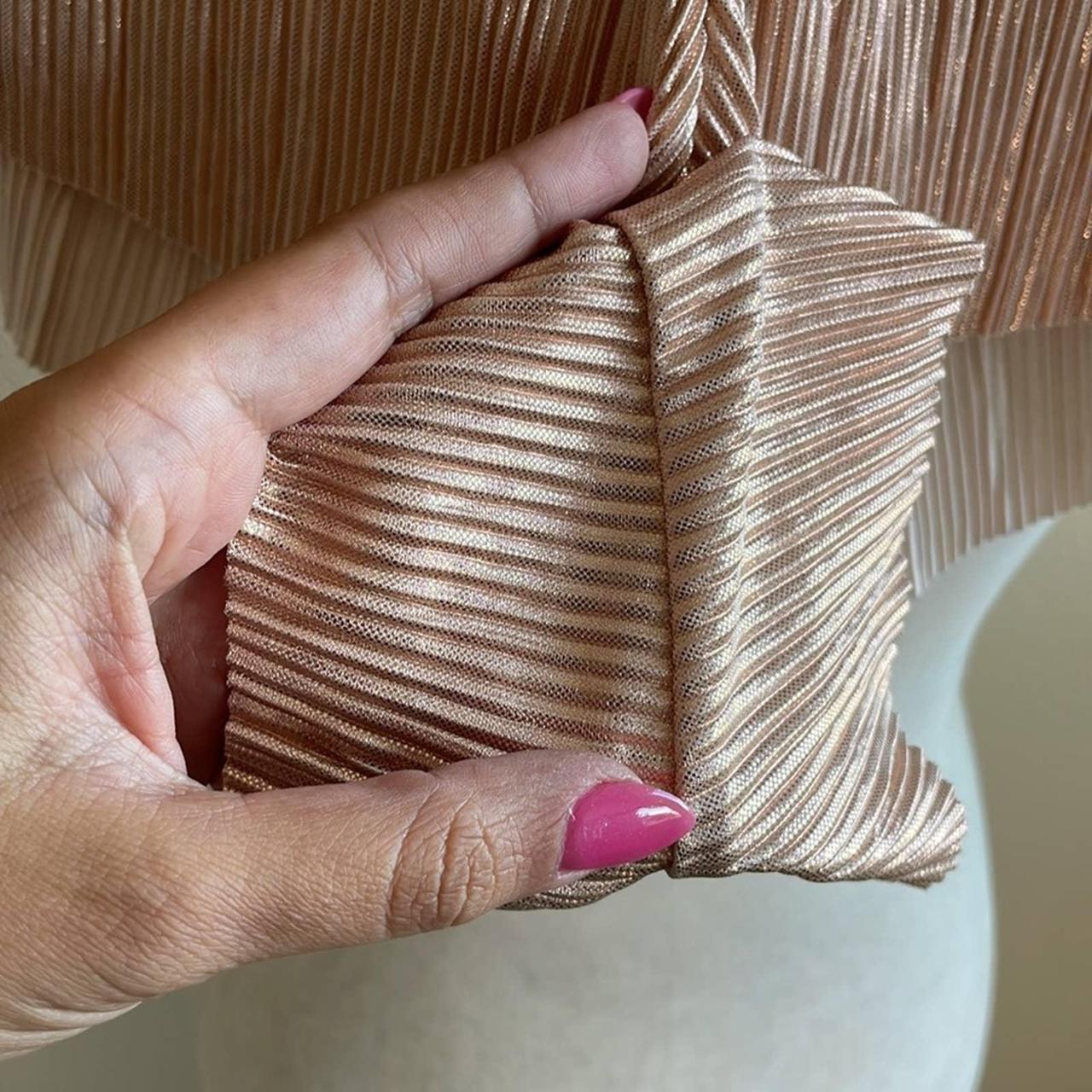 Victoria's Secret Rose Gold Pleated Shorts Sleep... - Depop