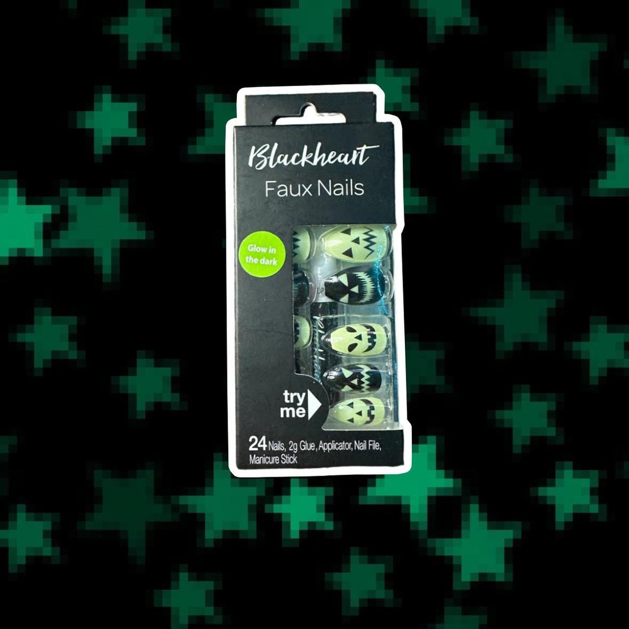 spooky press-on nails 💅 from hot topic, blackheart... - Depop