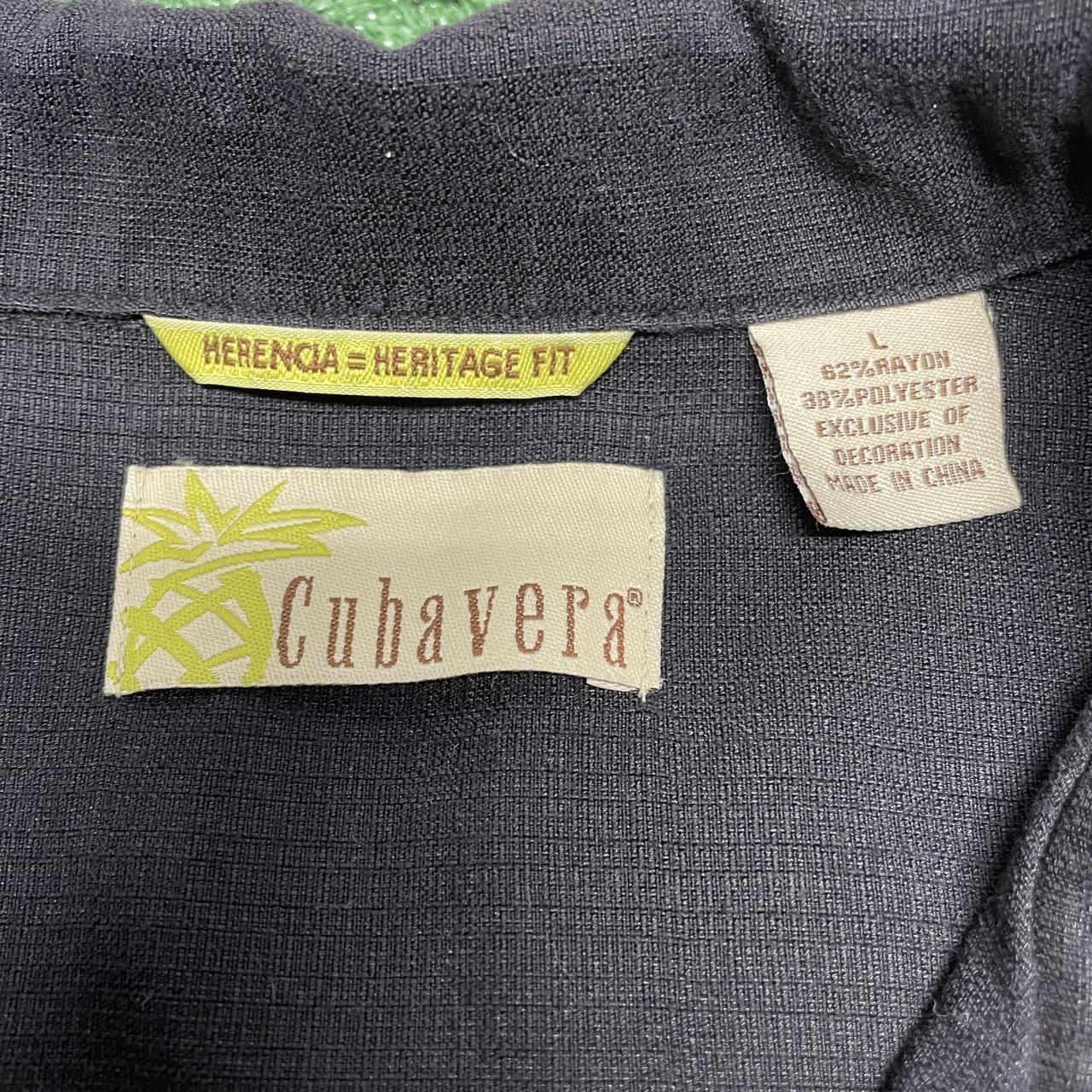 Mens Cubavera Short Sleeve Button Down Black Shirt... - Depop