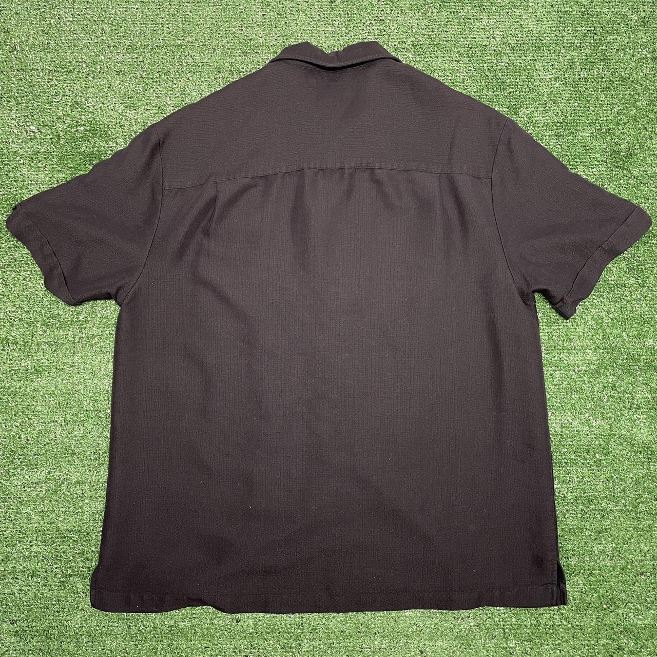 Mens Cubavera Short Sleeve Button Down Black Shirt... - Depop