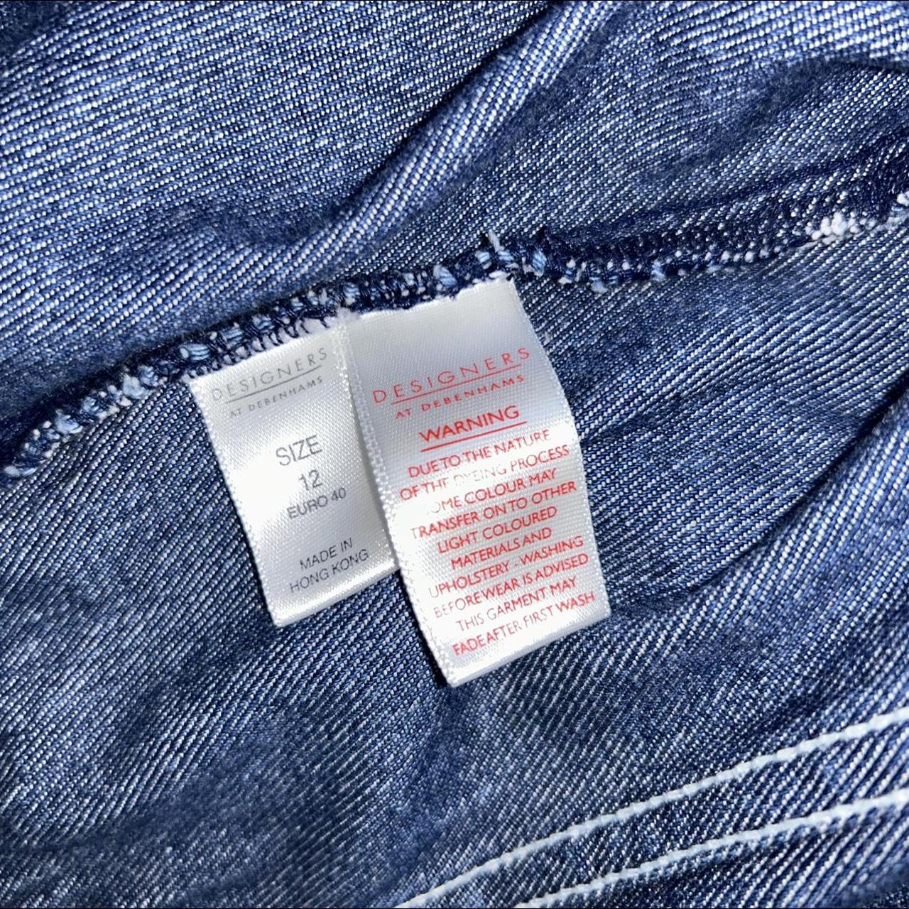 Jasper conran Denim jacket Size 12 Diamanté... - Depop