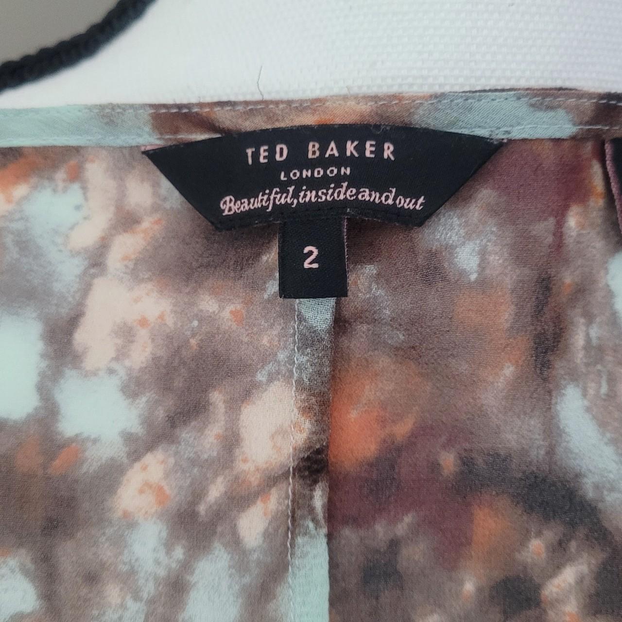 Ted Baker Sheer Top Size 2 Excellent Condition - Depop