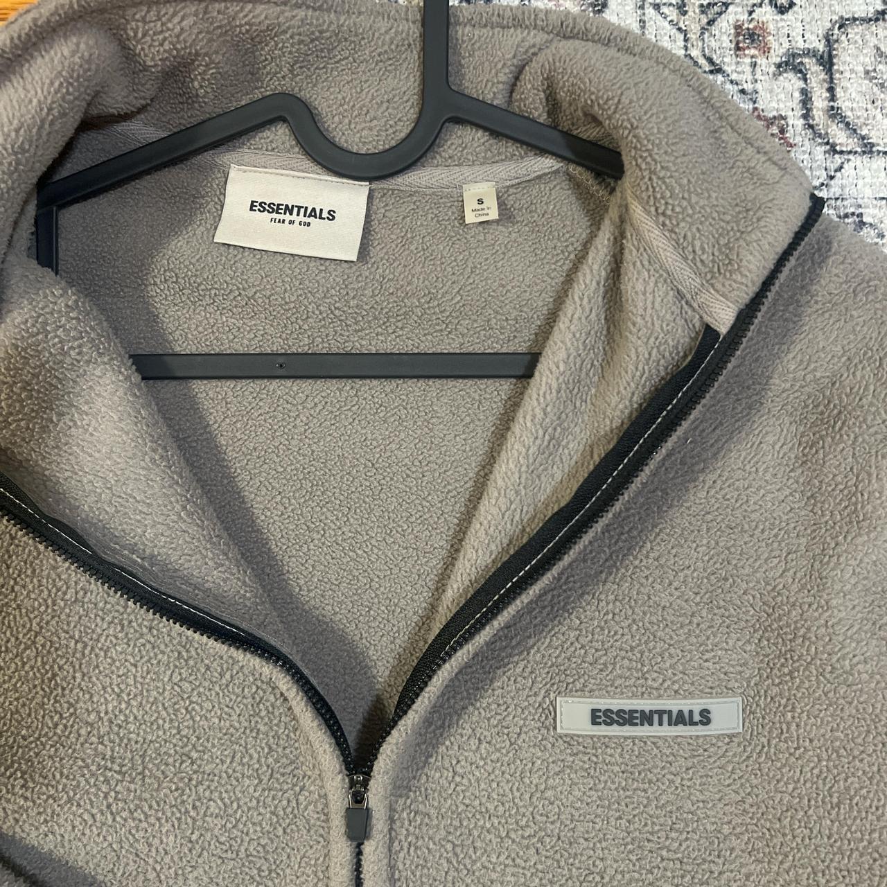 Essentials Grey S quarter zip fleece - Depop