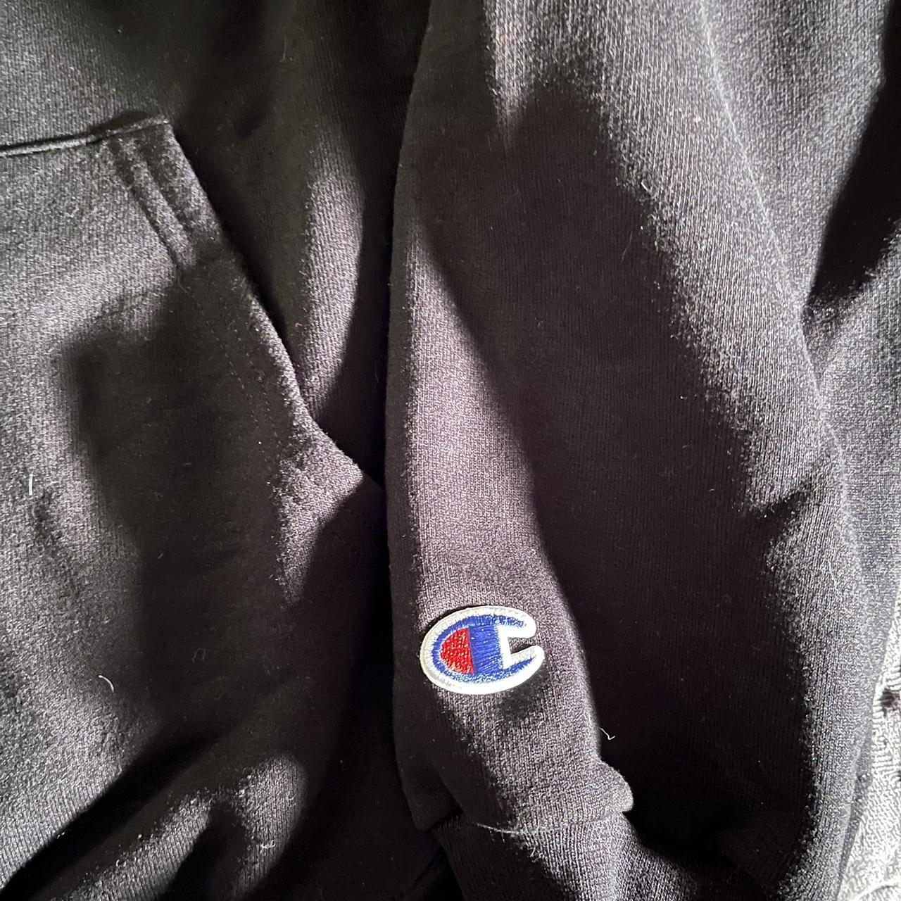 Chorus of Disapproval xchorusx black champion hoodie... - Depop