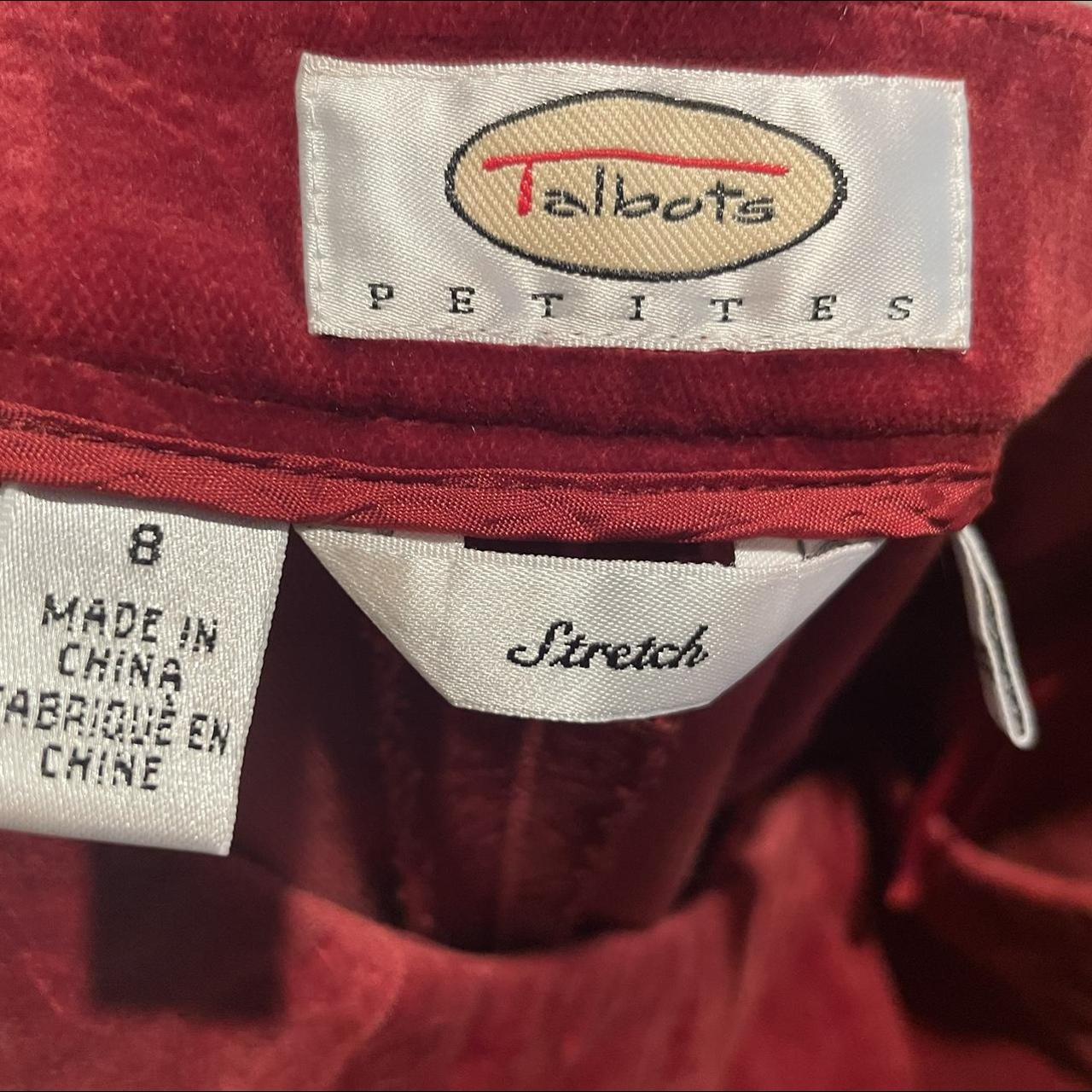 Talbots red velvet floral pattern pants! size 8 Has... - Depop