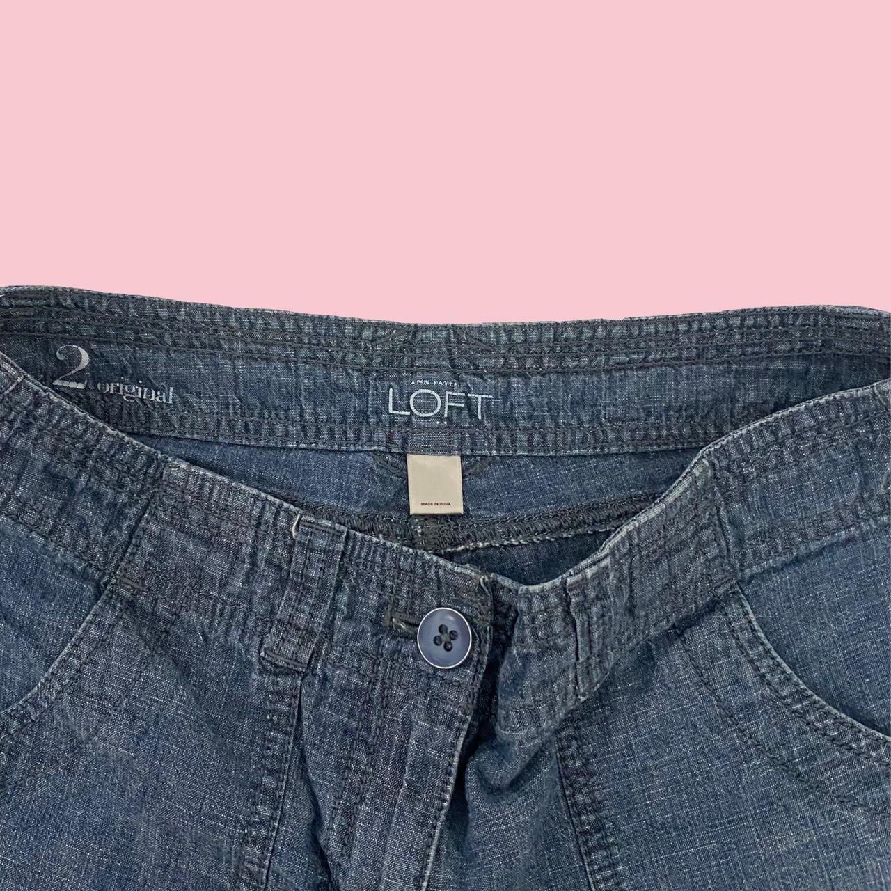 blue loft booty shorts -size 2 #shorts #bootyshorts... - Depop