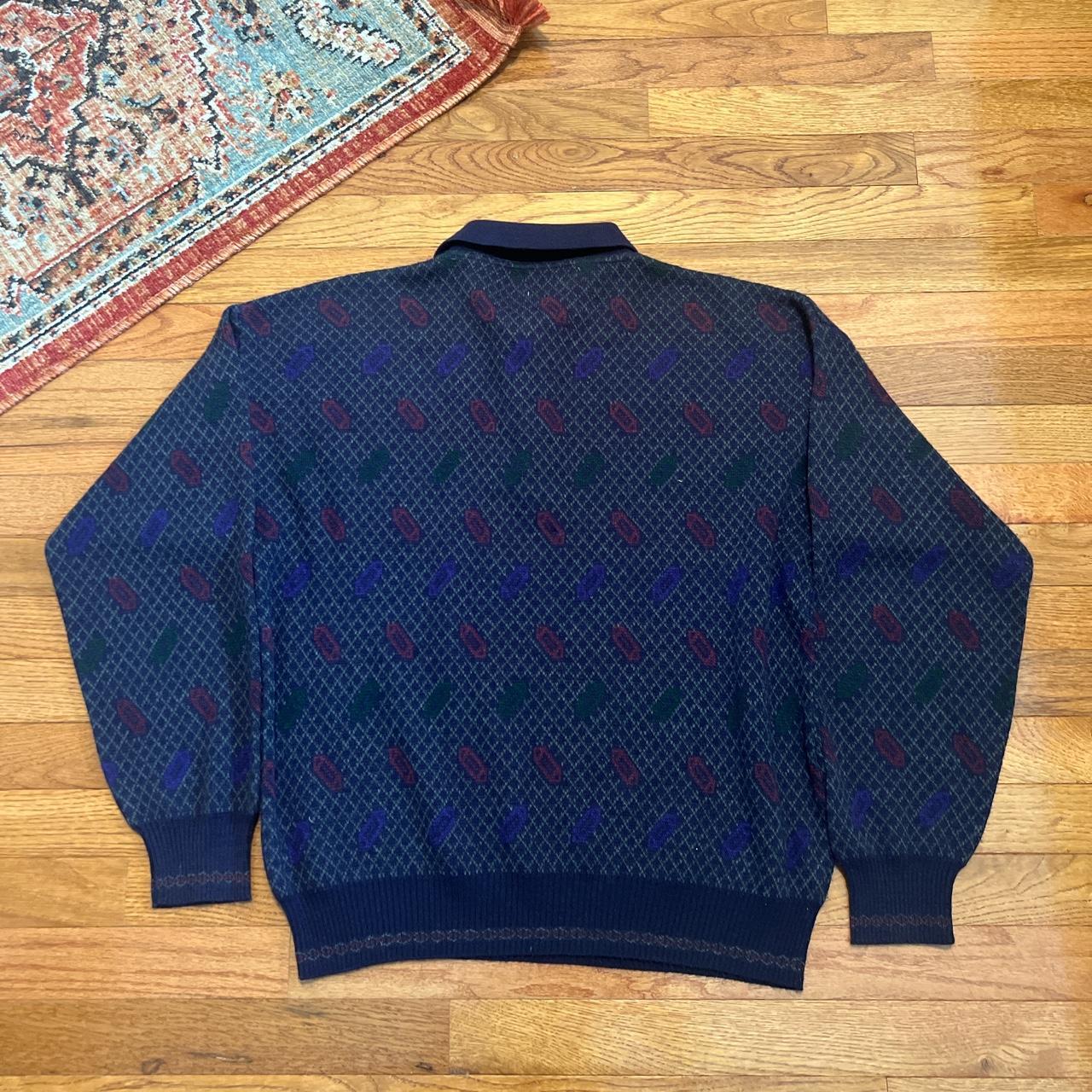 Murano Italian Wool sweater Blue and purple and... - Depop