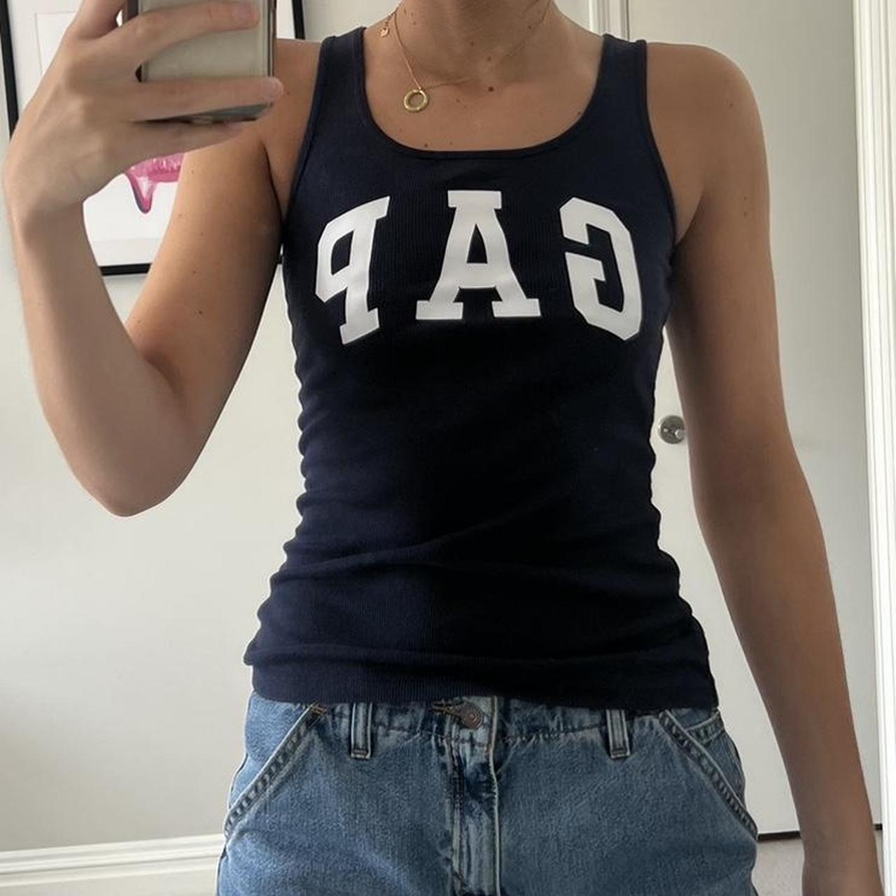 Gap tank top! Looks amazing with low waisted... - Depop
