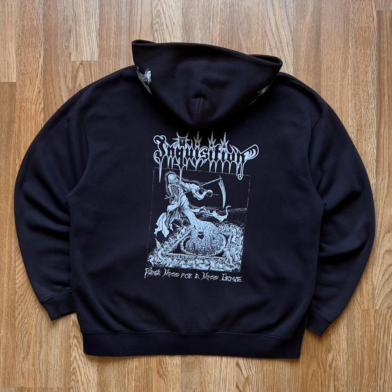 90’s Inquisition 666 Death Metal Band Hoodie Size... - Depop