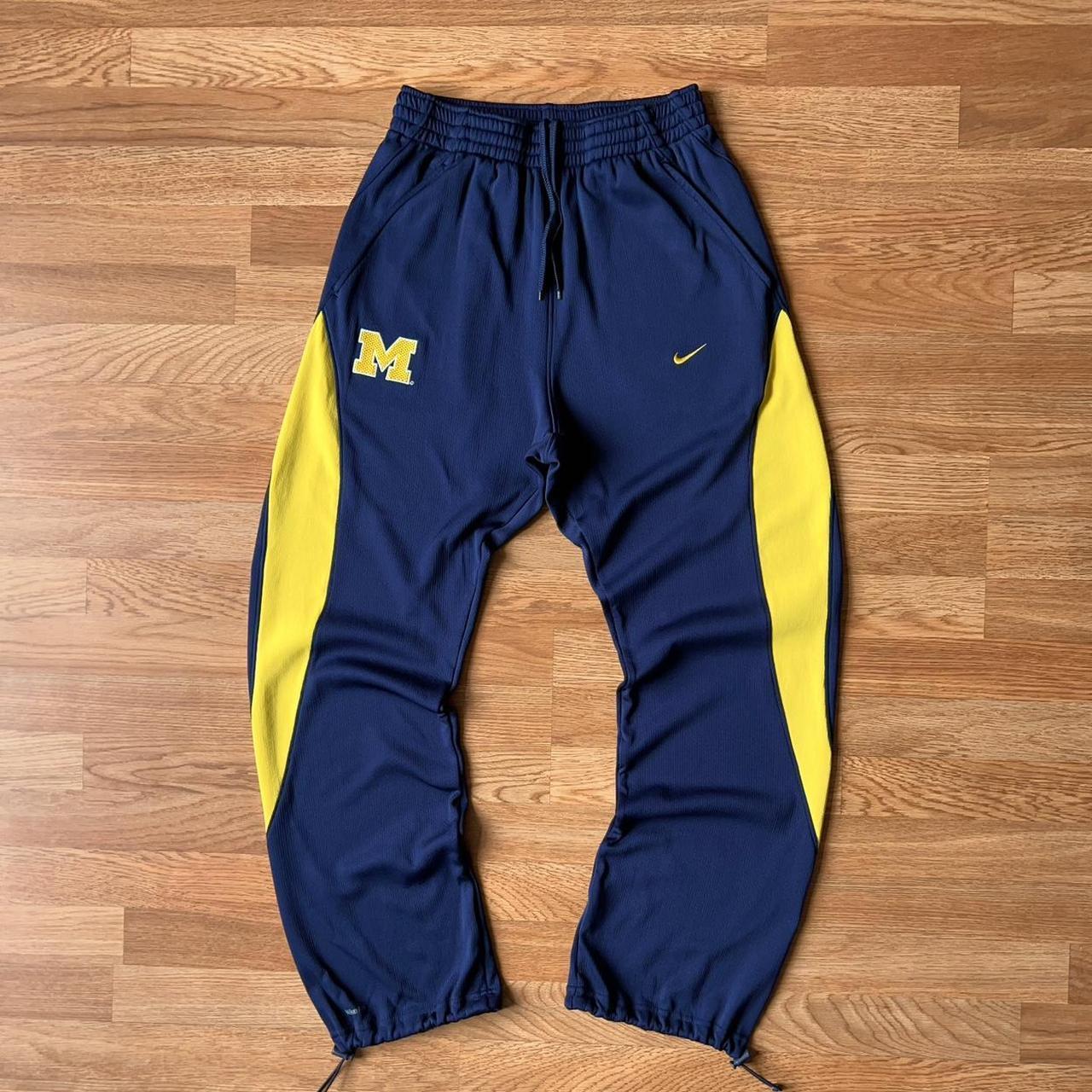 2000’s Team Nike Michigan Wolverines Warm Up Pants... | Depop