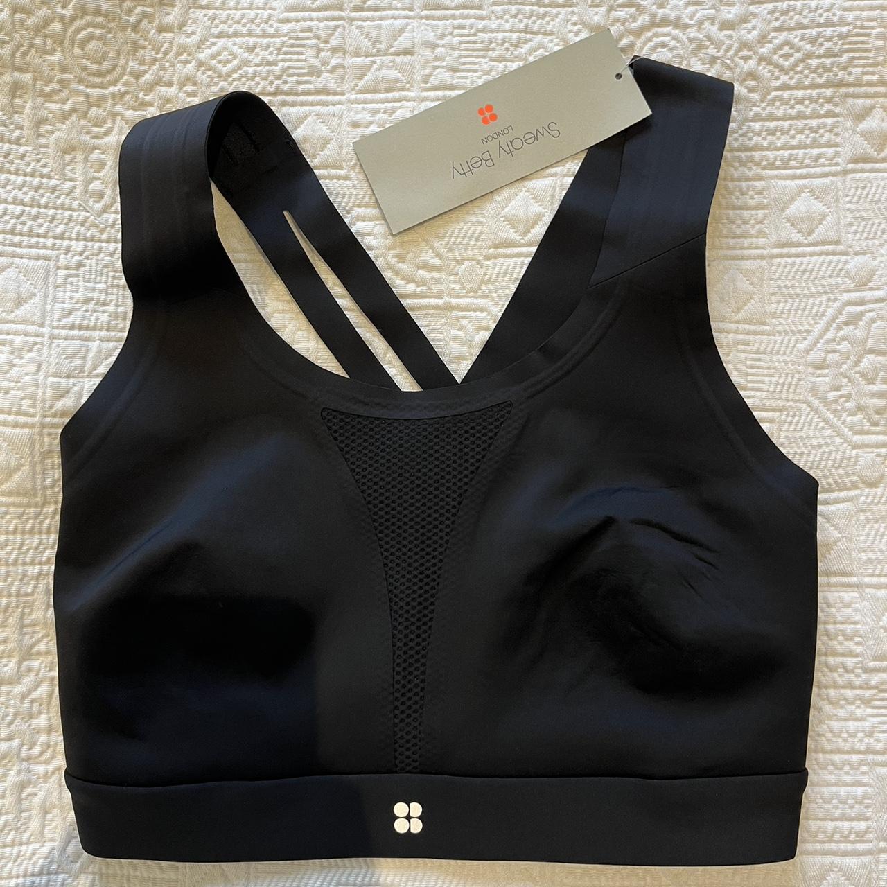 Sweaty Betty all train black sports bra size 32F... - Depop