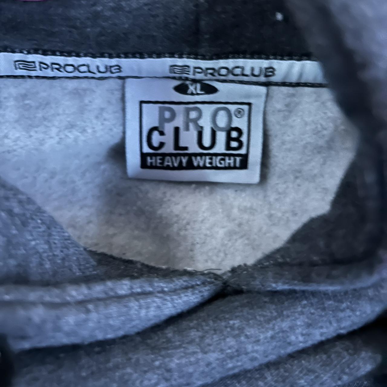 charcoal grey Pro club hoodie, 10/10 condition brand... - Depop