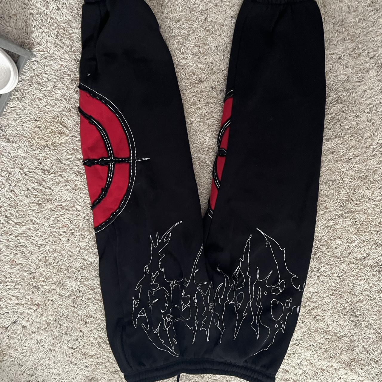 Named Collective Men's Black and Red Joggers-tracksuits | Depop