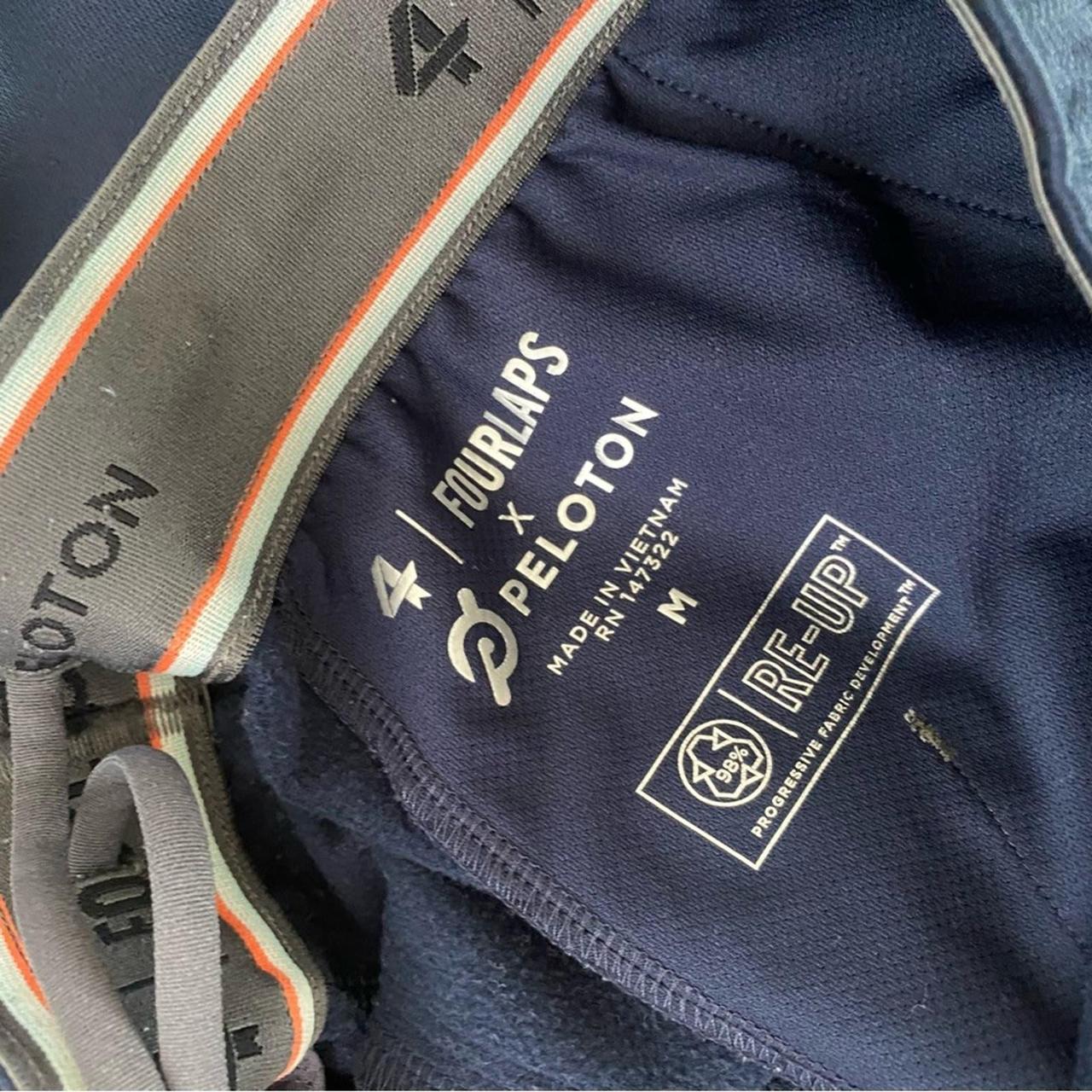 FOURLAPS x PELOTON Color:navy Relay Track Pants... - Depop