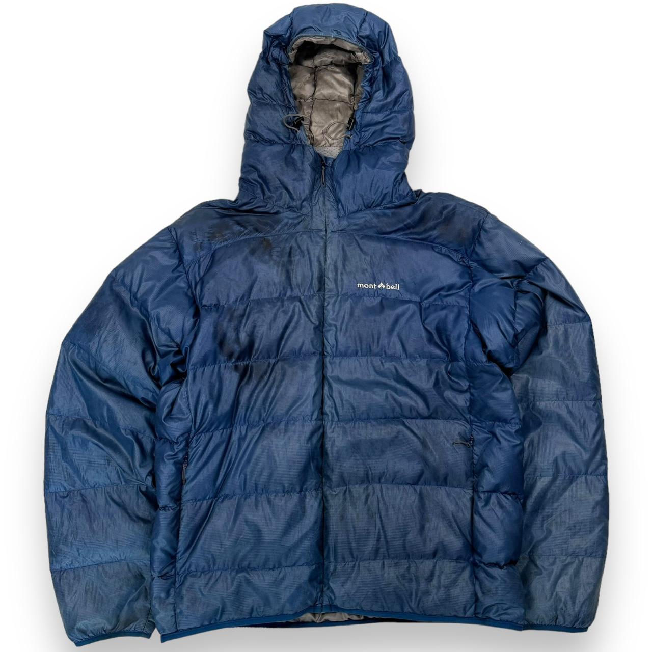 Montbell puffer jacket blue Size large Aprox... - Depop