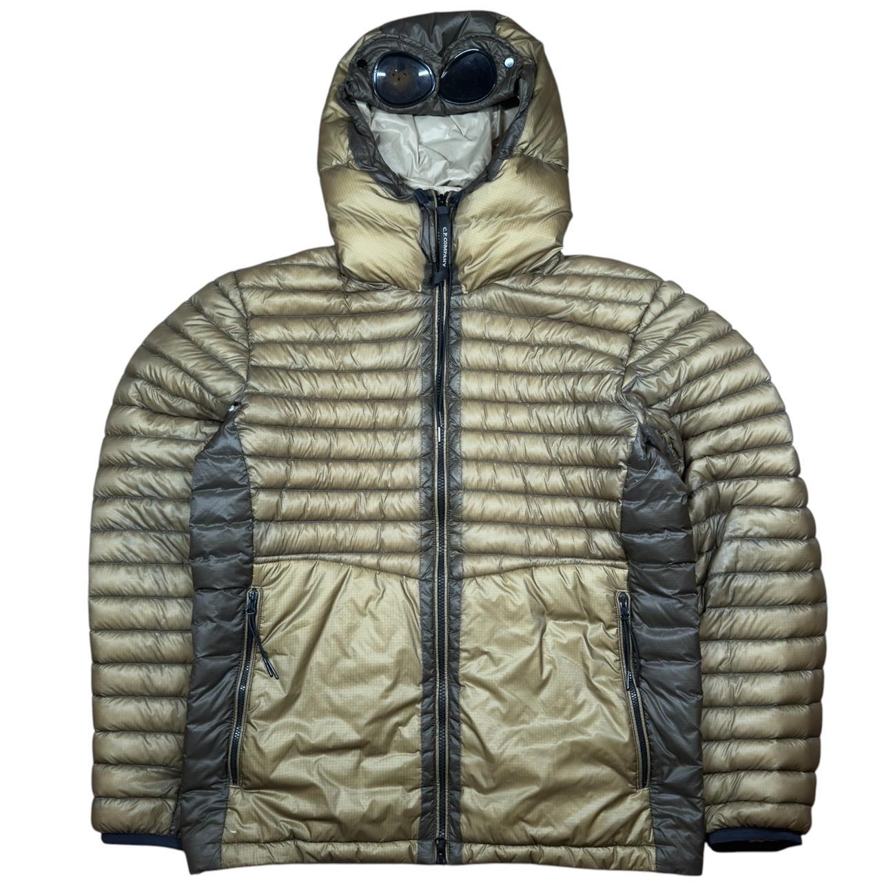Cp company dd shell down goggle puffer jacket khaki... | Depop
