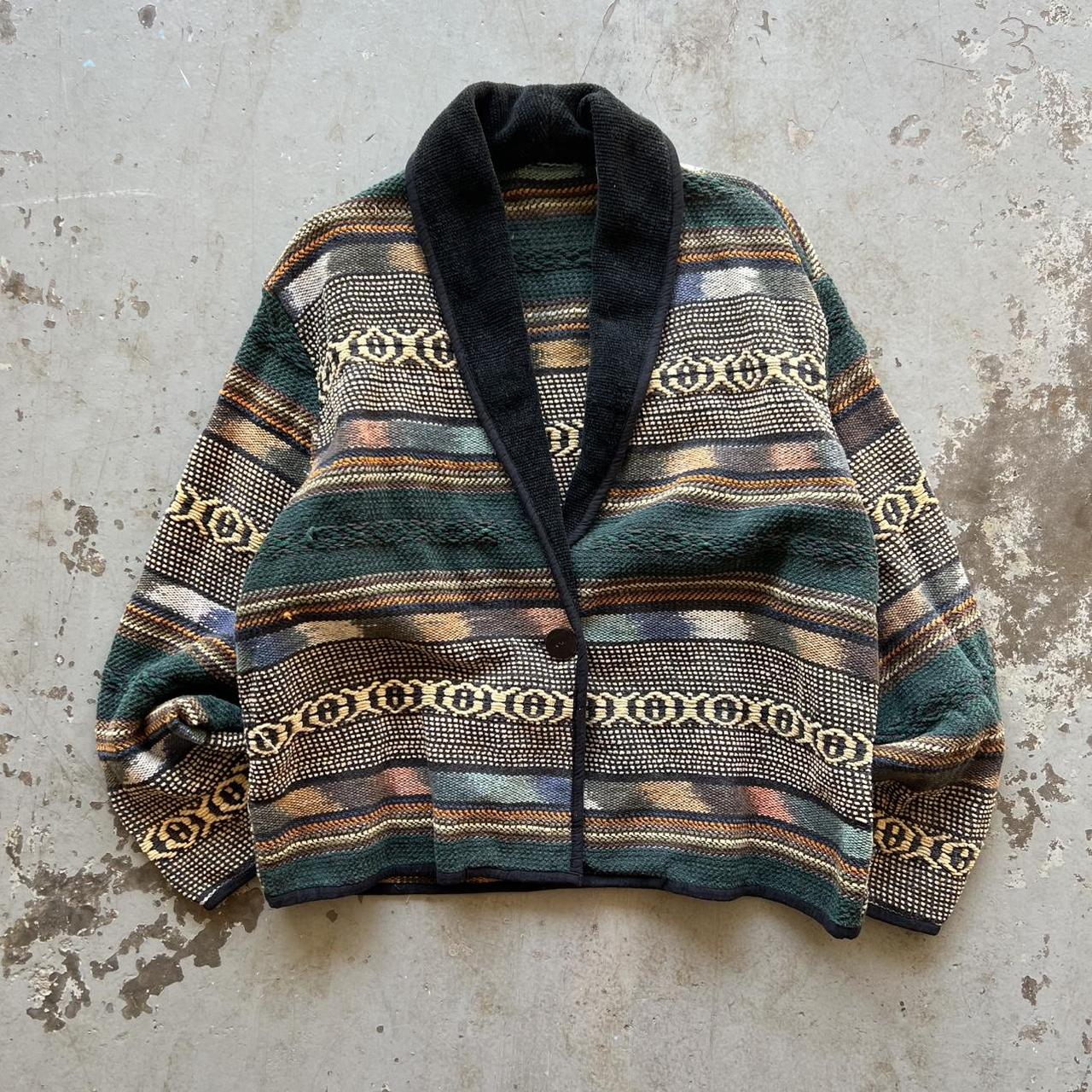 90’s Vintage Coogi Style Pattern Knit Unisex... - Depop