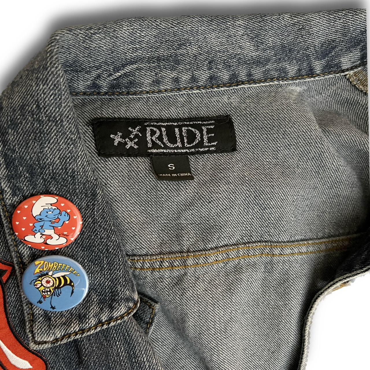 HOT TOPIC denim vest Brand : RUDE Size:... - Depop