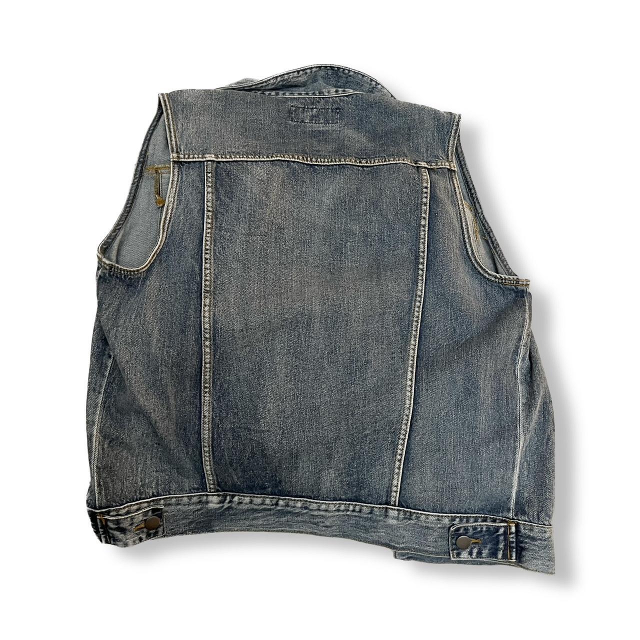 HOT TOPIC denim vest Brand : RUDE Size:... - Depop