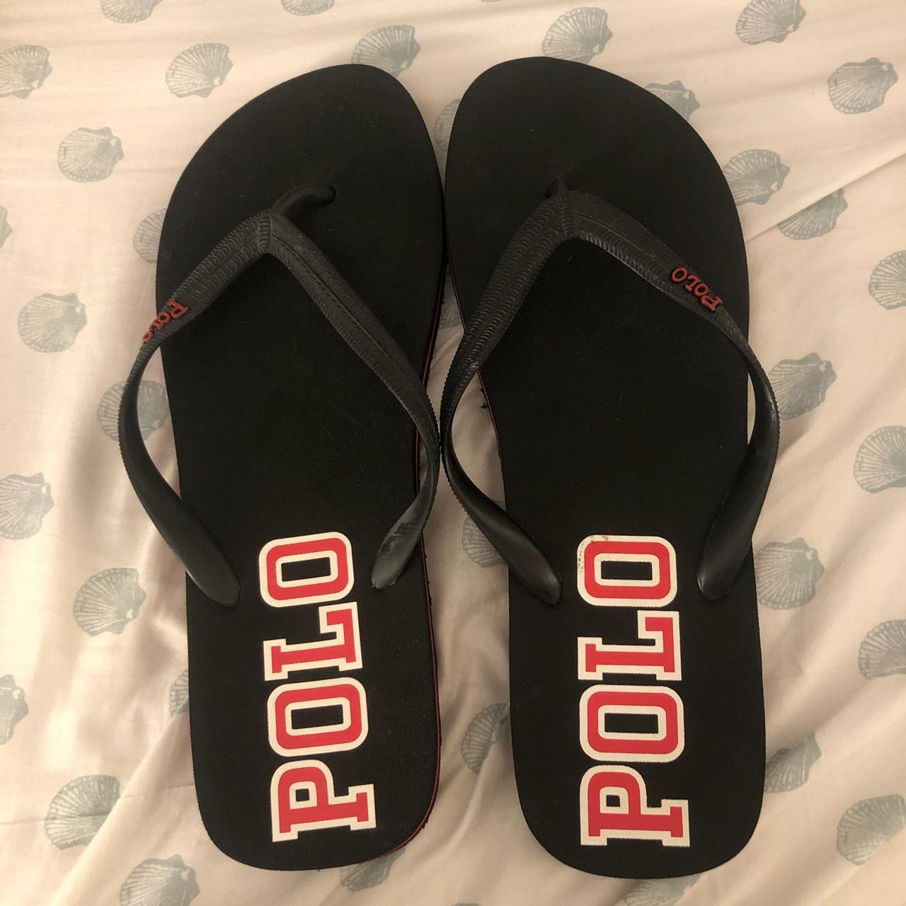 Ralph lauren Polo black and red sandals Men’s shoe... - Depop