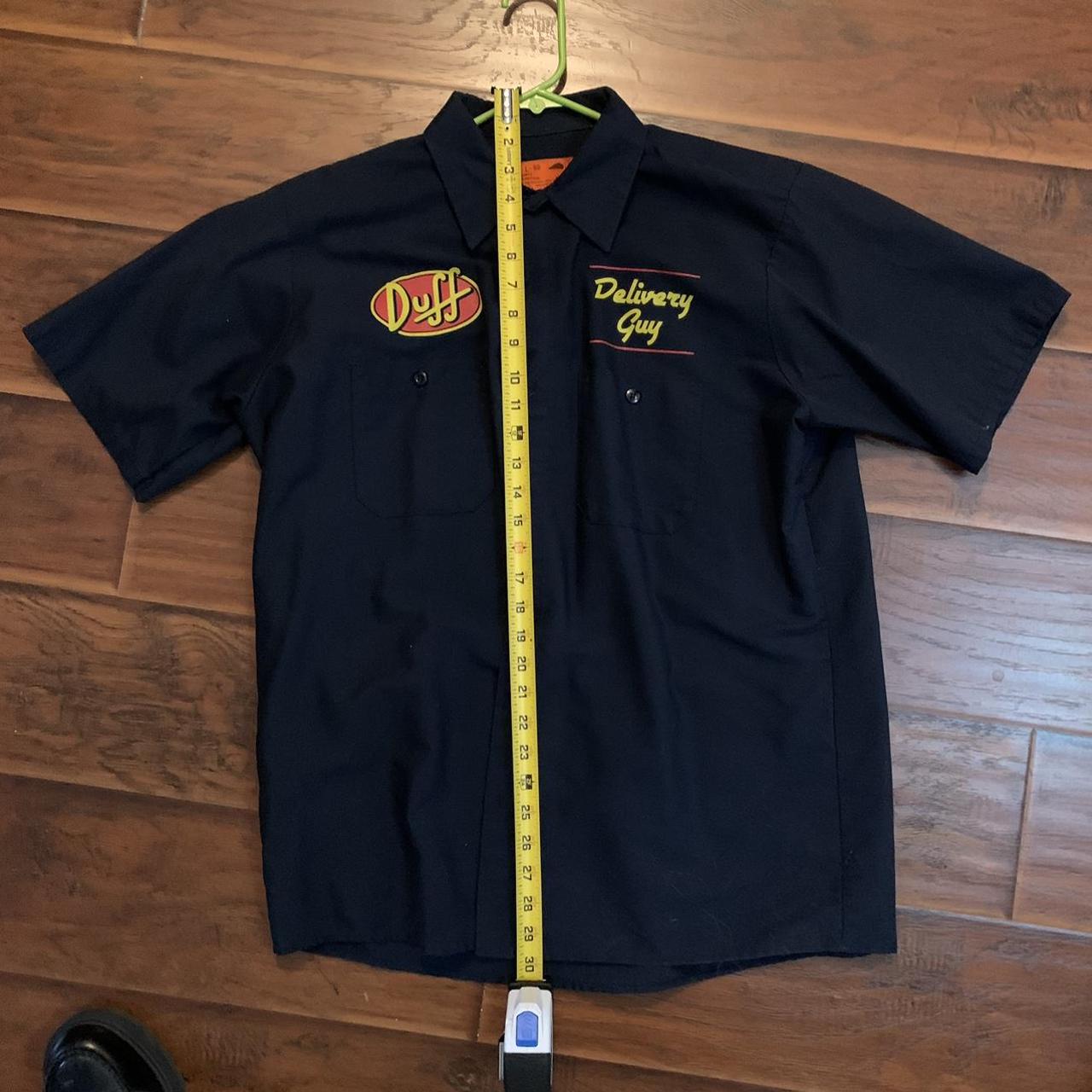 Simpsons Duff Beer delivery guy work shirt uniform.... - Depop
