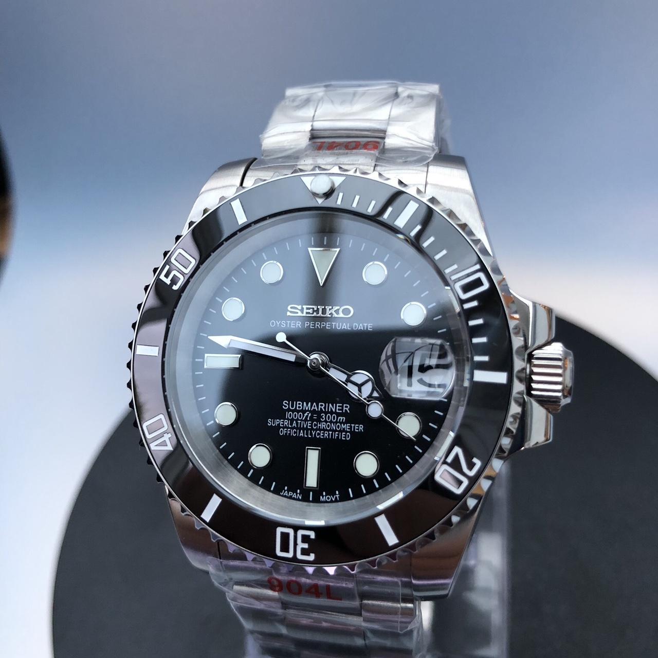 Seiko Submariner homage. 40mm stainless steel case... - Depop