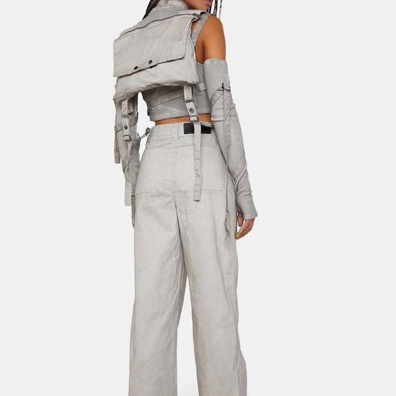 Darker Wavs compression off white unisex suspender... - Depop