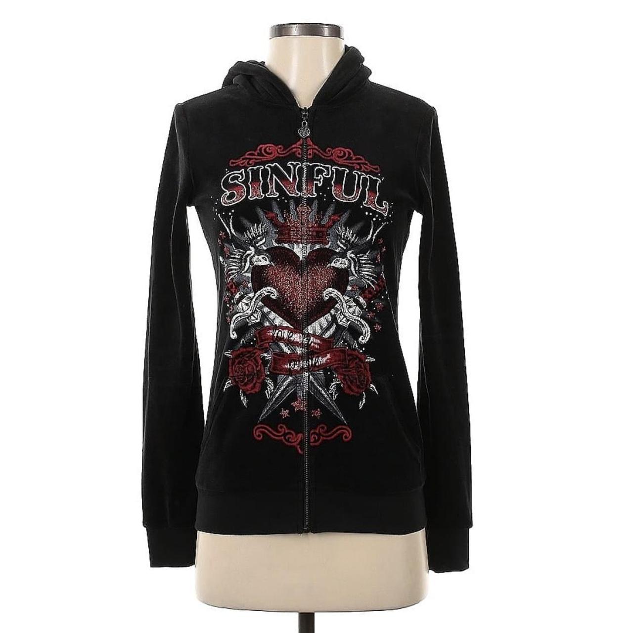 Affliction Sinful zip up hoodie Size small - Depop