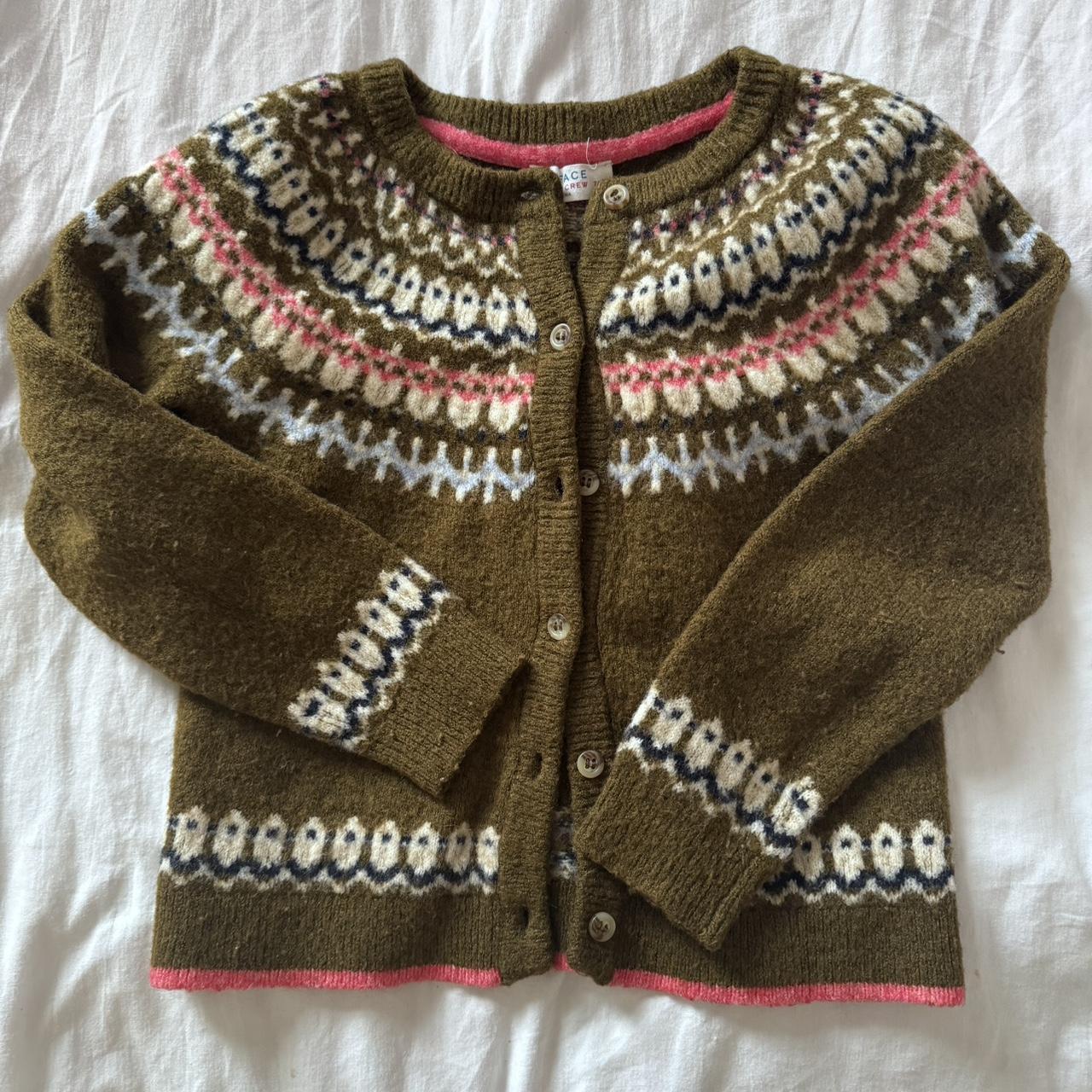 Age 7-8 fat face fair isle cardigan girls - Depop