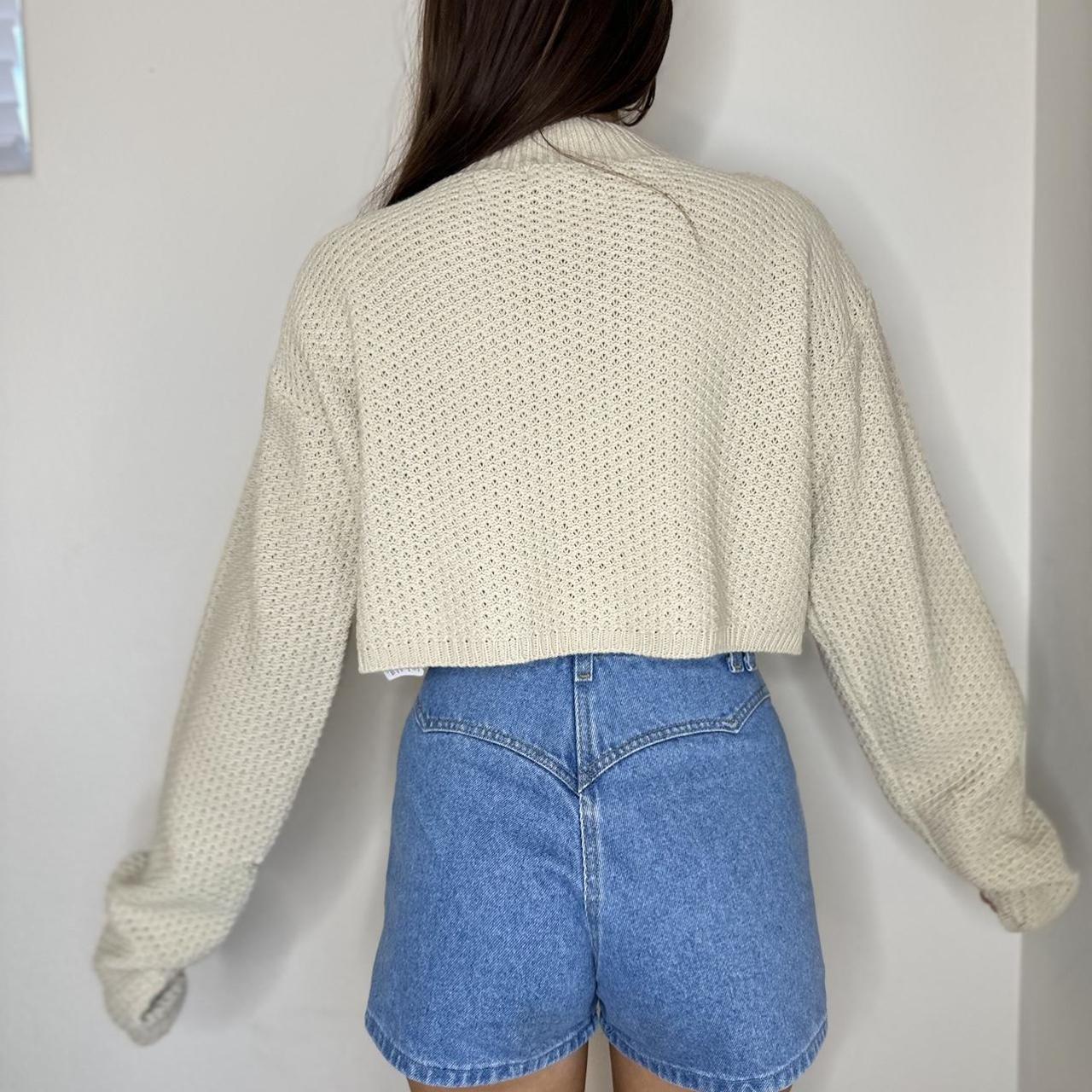 Comfy tan cropped mock neck Size small Pretty little... - Depop