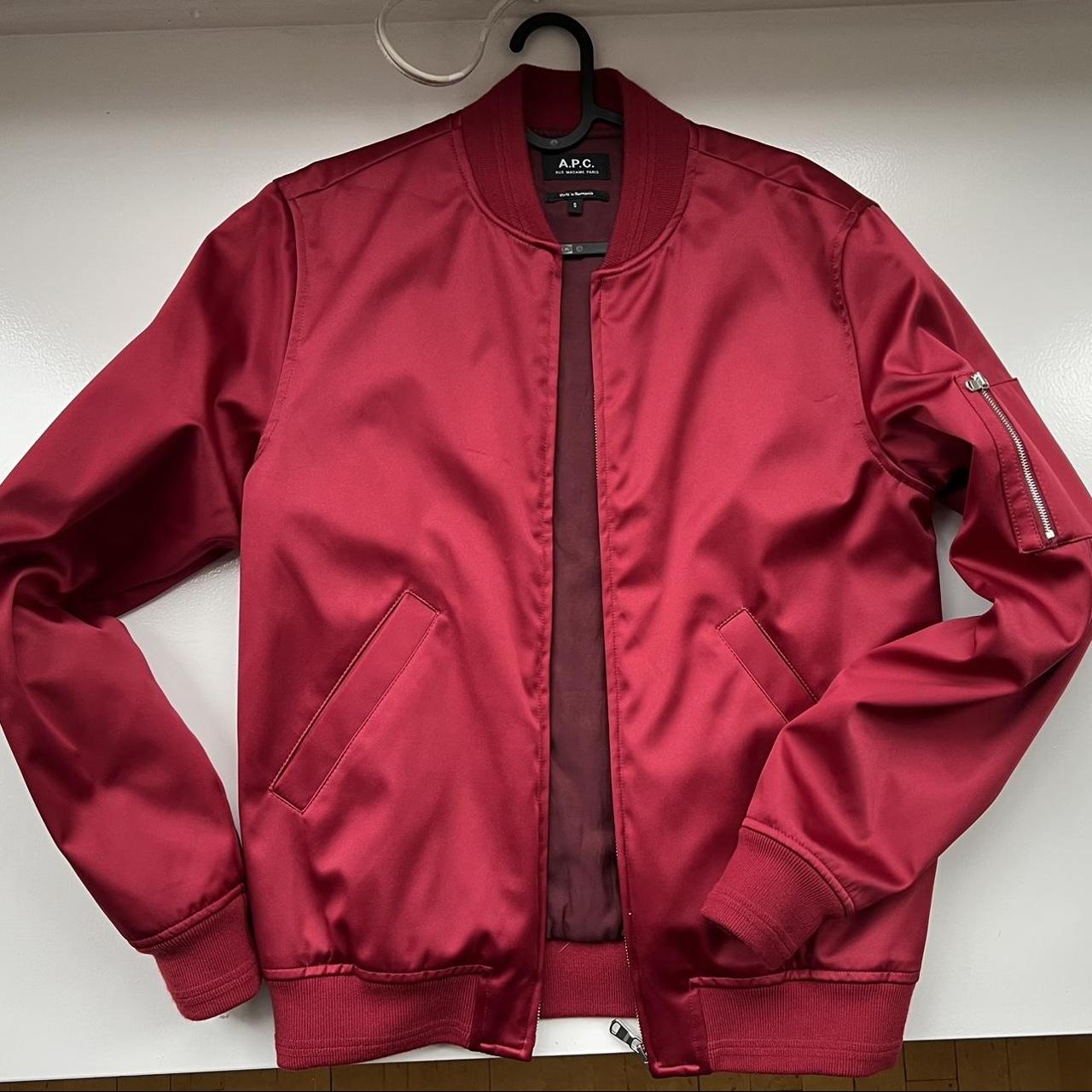 A.P.C. Men's Red Jacket | Depop