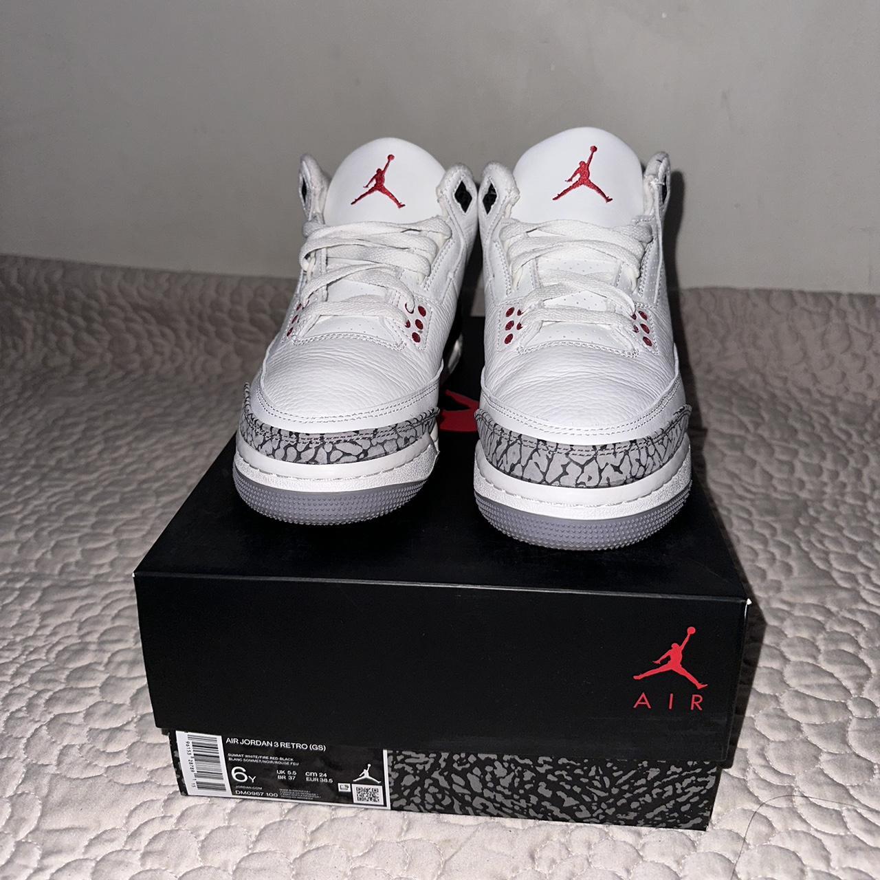 Jordan 3 Retro White Cement - GS 6Y/Women’s US... - Depop
