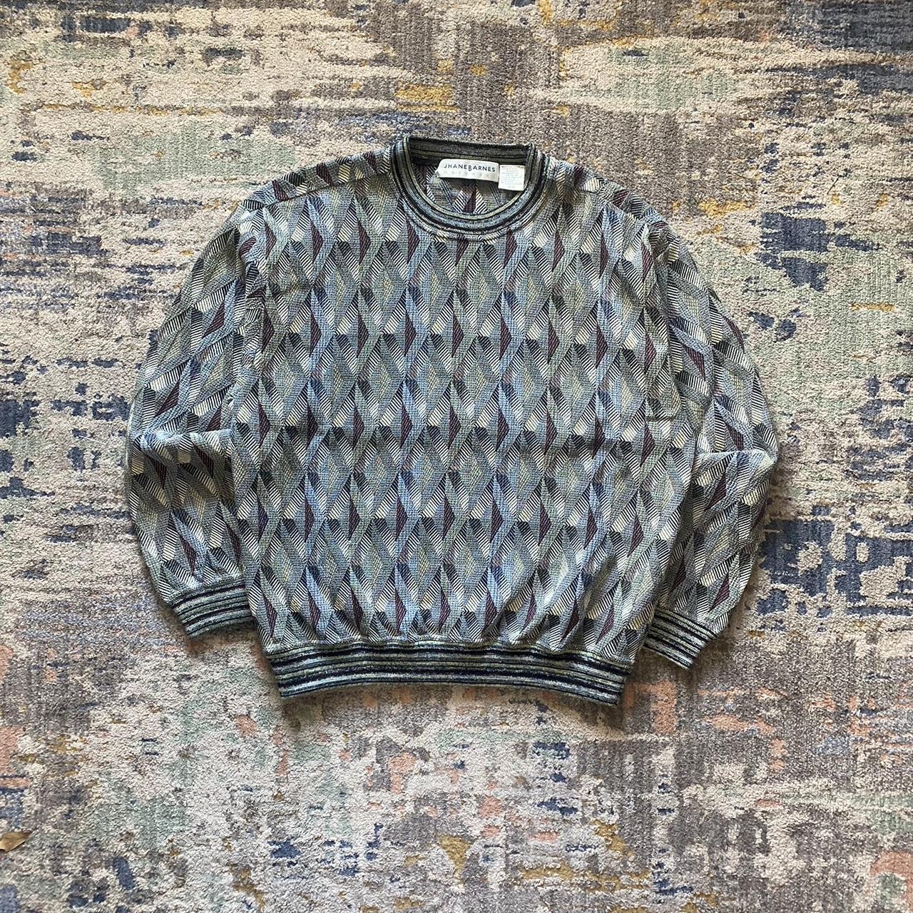 1980’s 3D Italian knit sweater - Width - 24’ Length... - Depop