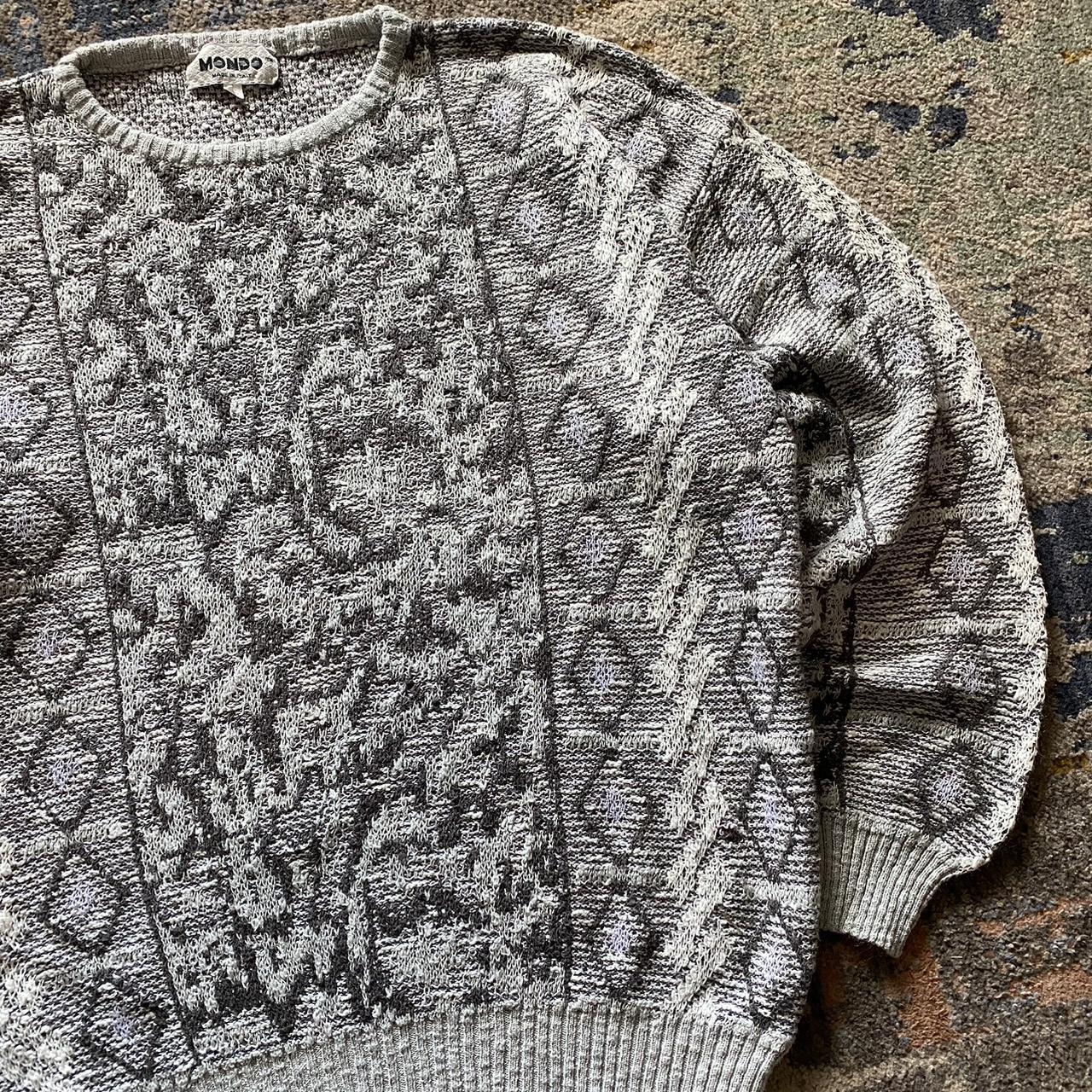 1980’s monochrome Italian knit sweater - Width -... - Depop